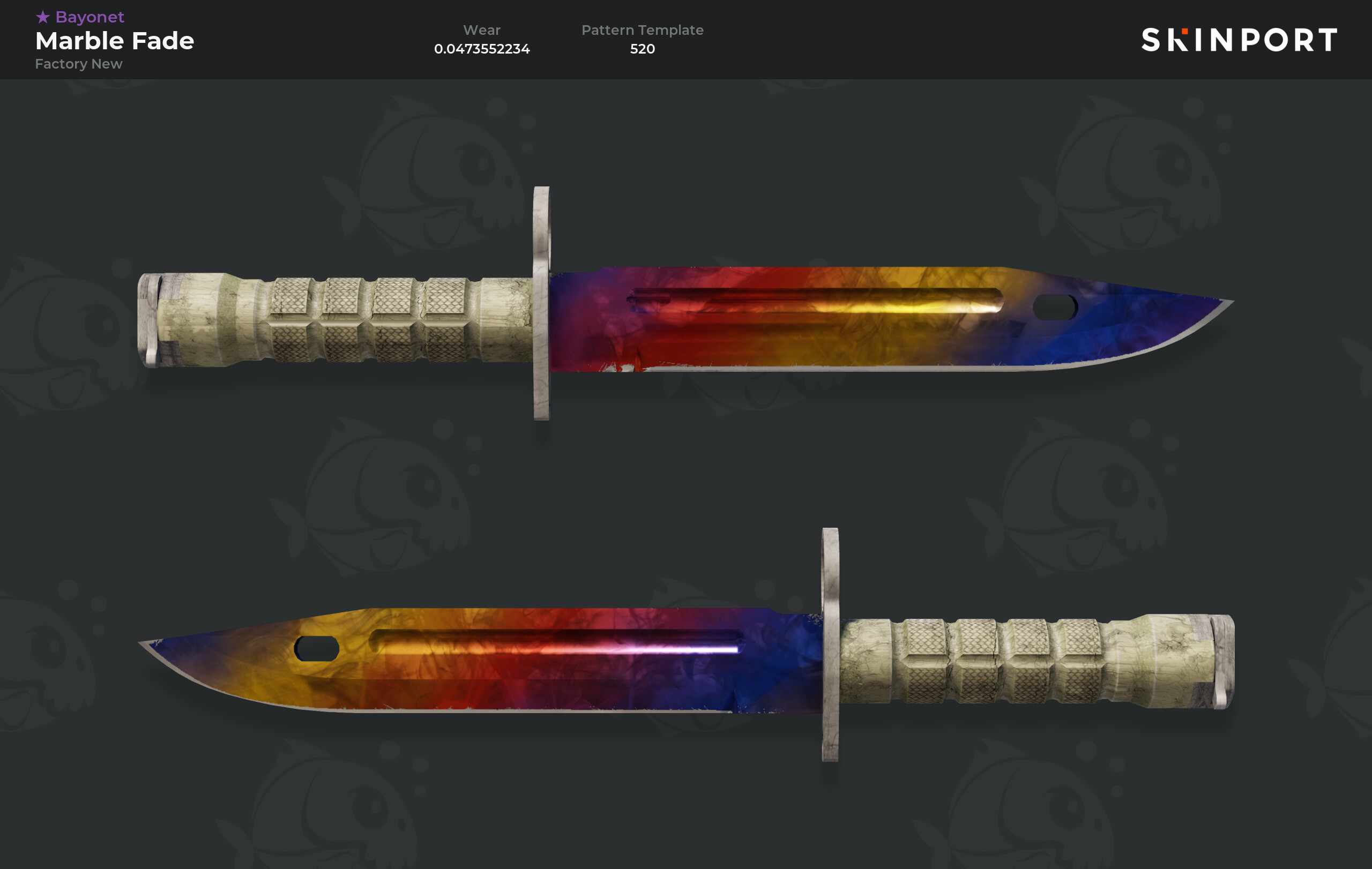 Bayonet | Marble Fade (Factory New) - Counter-Strike 2 - Skinport