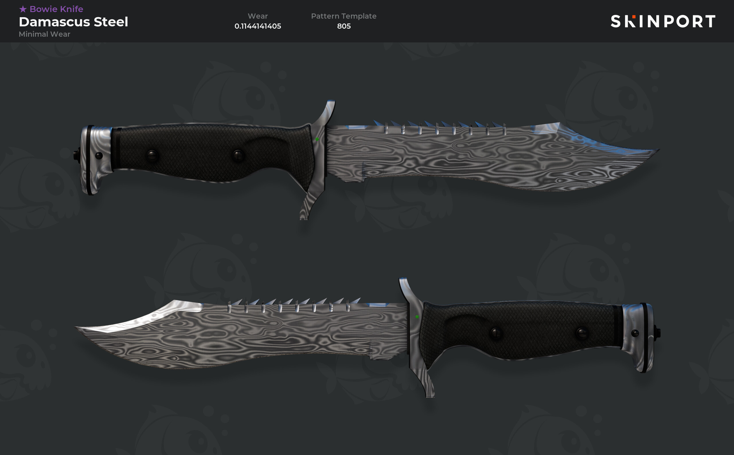 Bowie Knife | Damascus Steel (Minimal Wear) - Counter-Strike 2 - Skinport