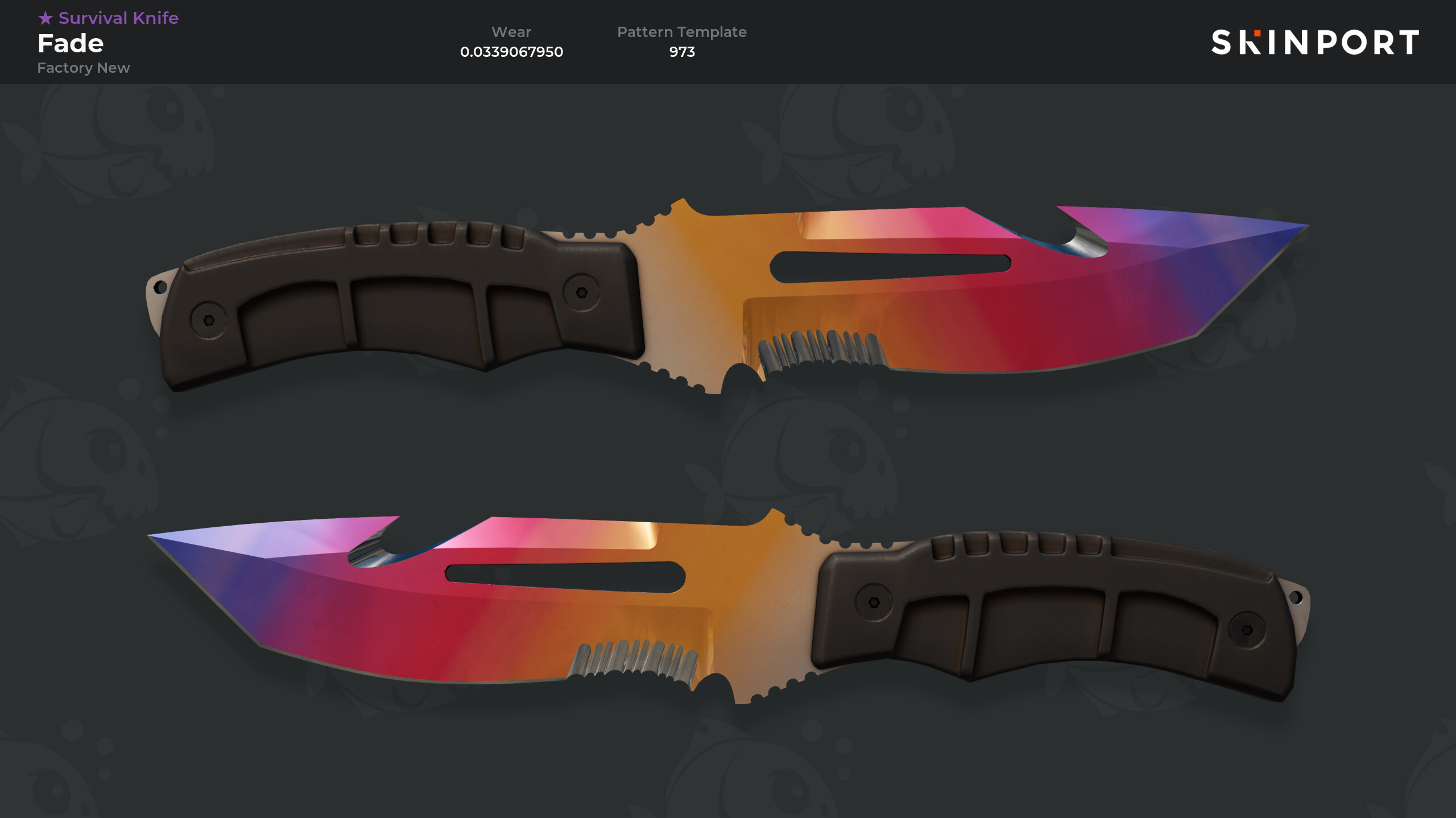 Survival Knife | Fade (Factory New) - Counter-Strike 2 - Skinport