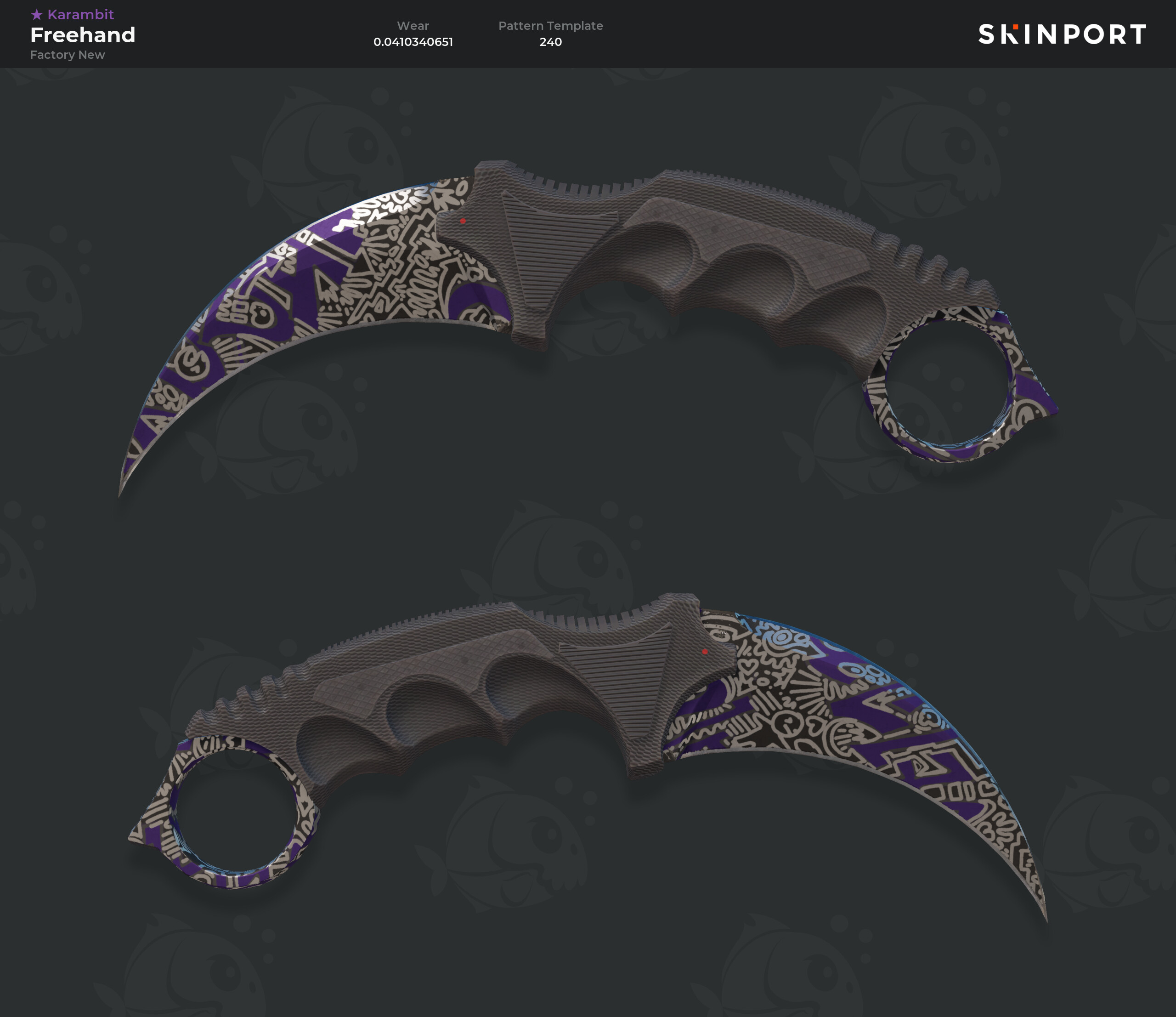 Karambit (★) | Freihändig (Fabrikneu) - Counter-Strike 2 - Skinport