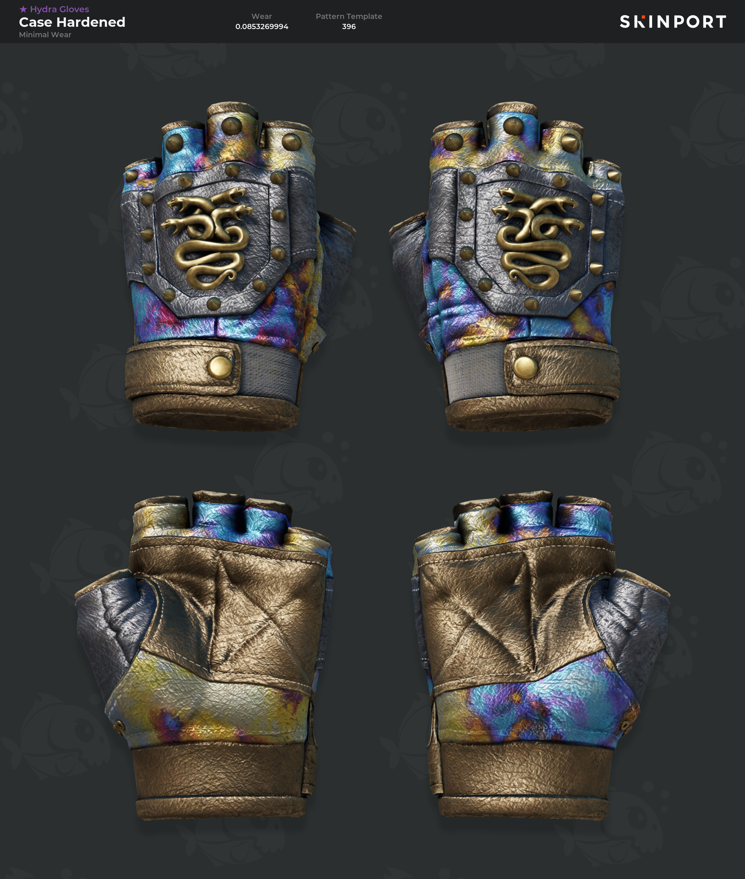 Hydra Gloves | Case Hardened (Minimal Wear) - Counter-Strike 2 - Skinport