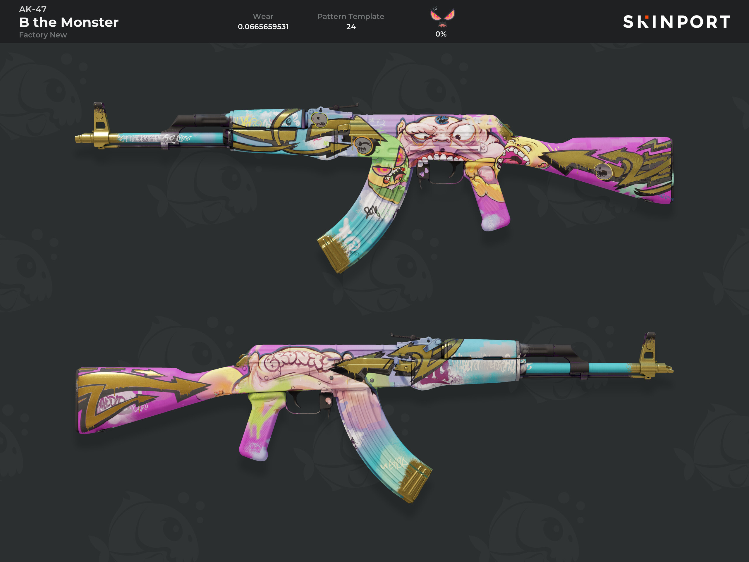 AK-47 | B the Monster (Factory New) - Counter-Strike 2 - Skinport