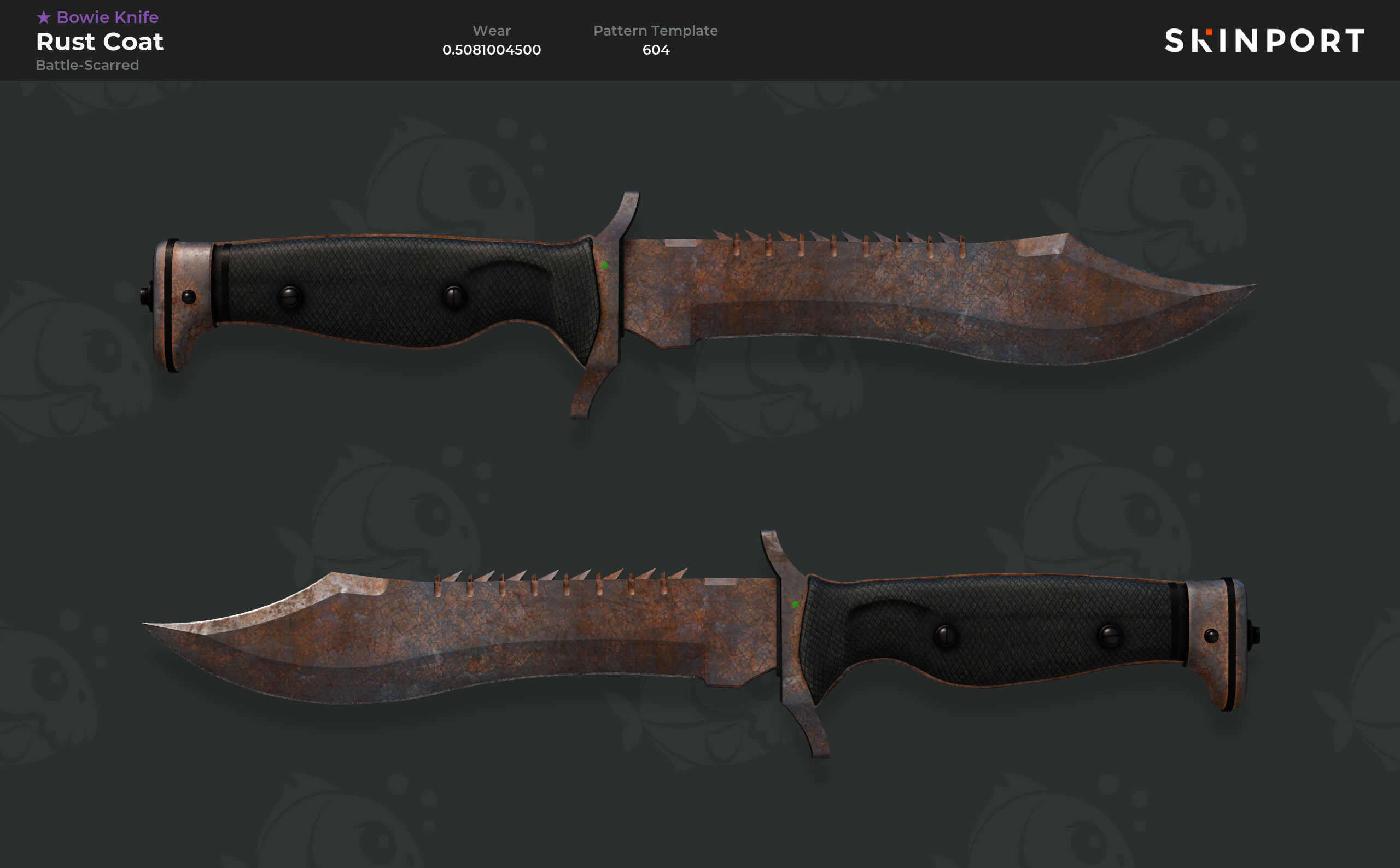 Bowie Knife | Rust Coat (Battle-Scarred) - Counter-Strike 2 - Skinport