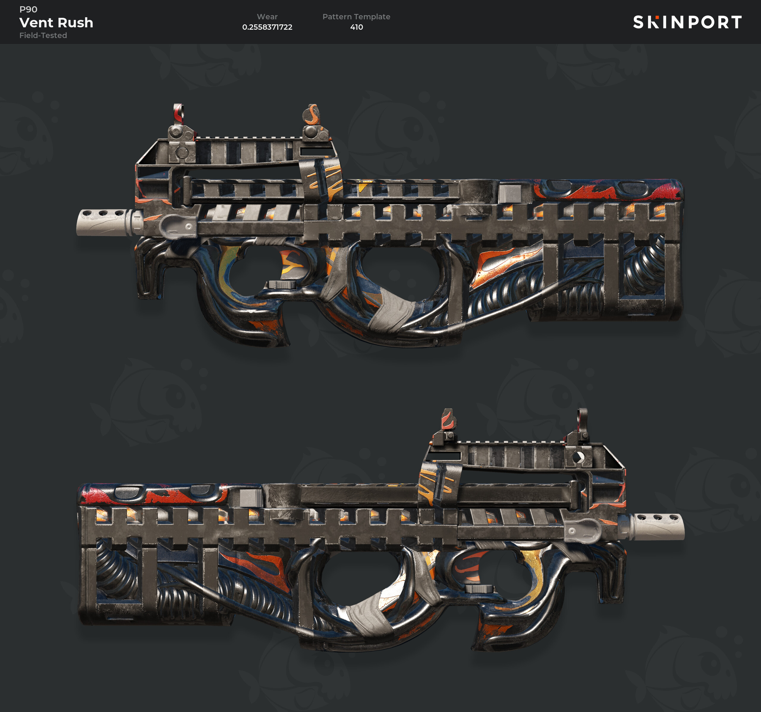 P90 | Vent Rush (Field-Tested) - Counter-Strike 2 - Skinport