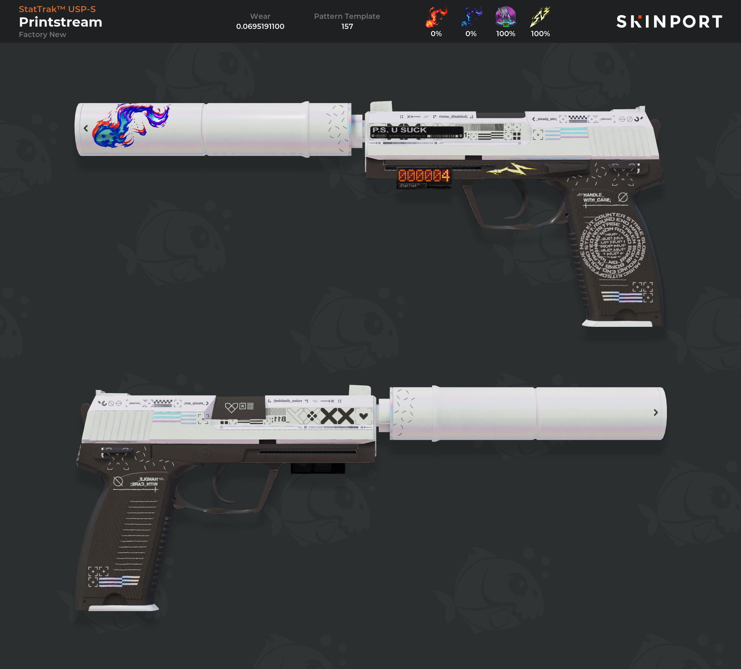 StatTrak™ USP-S | Printstream (Factory New) - Counter-Strike 2 - Skinport