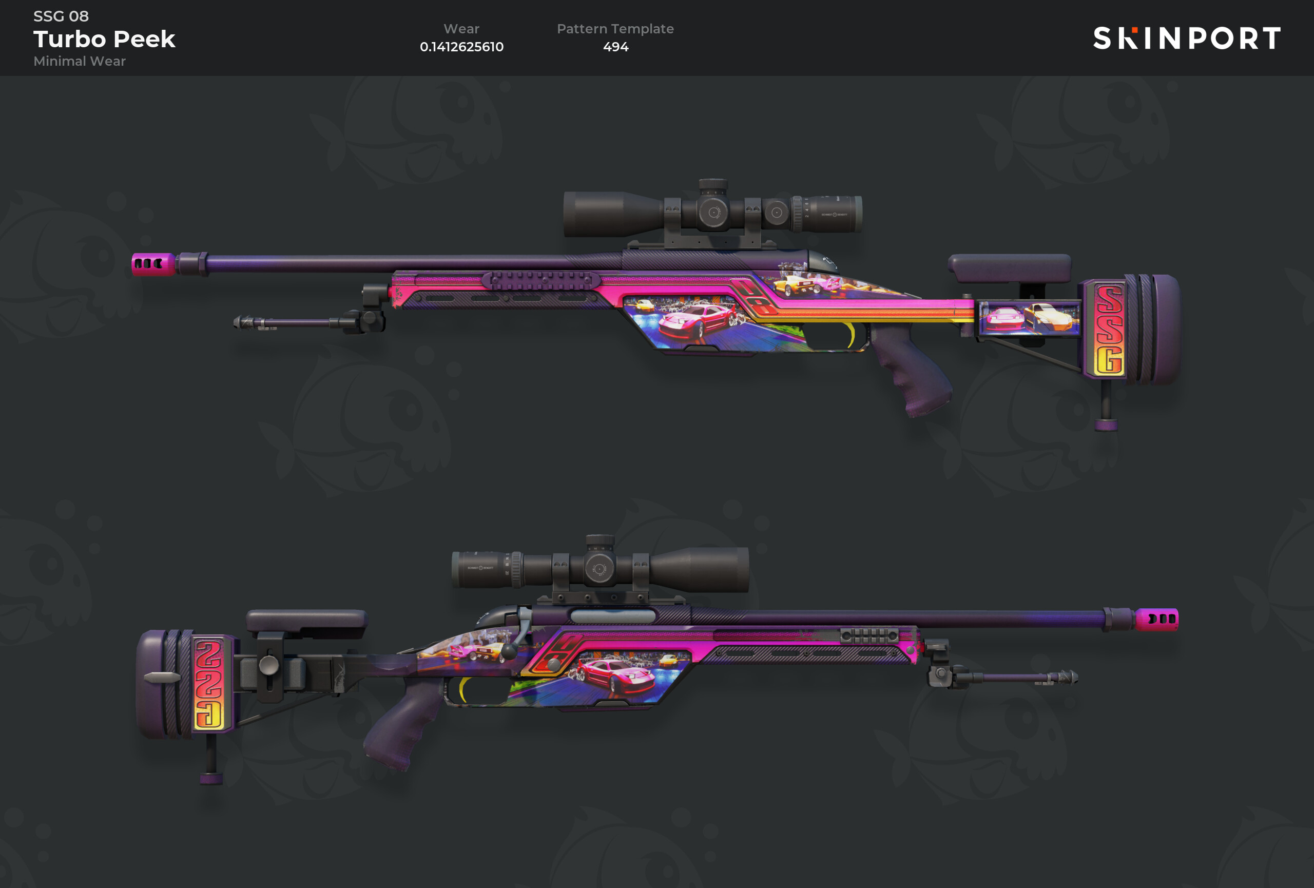 SSG 08 | Turbo Peek (Minimal Wear) - Counter-Strike 2 - Skinport
