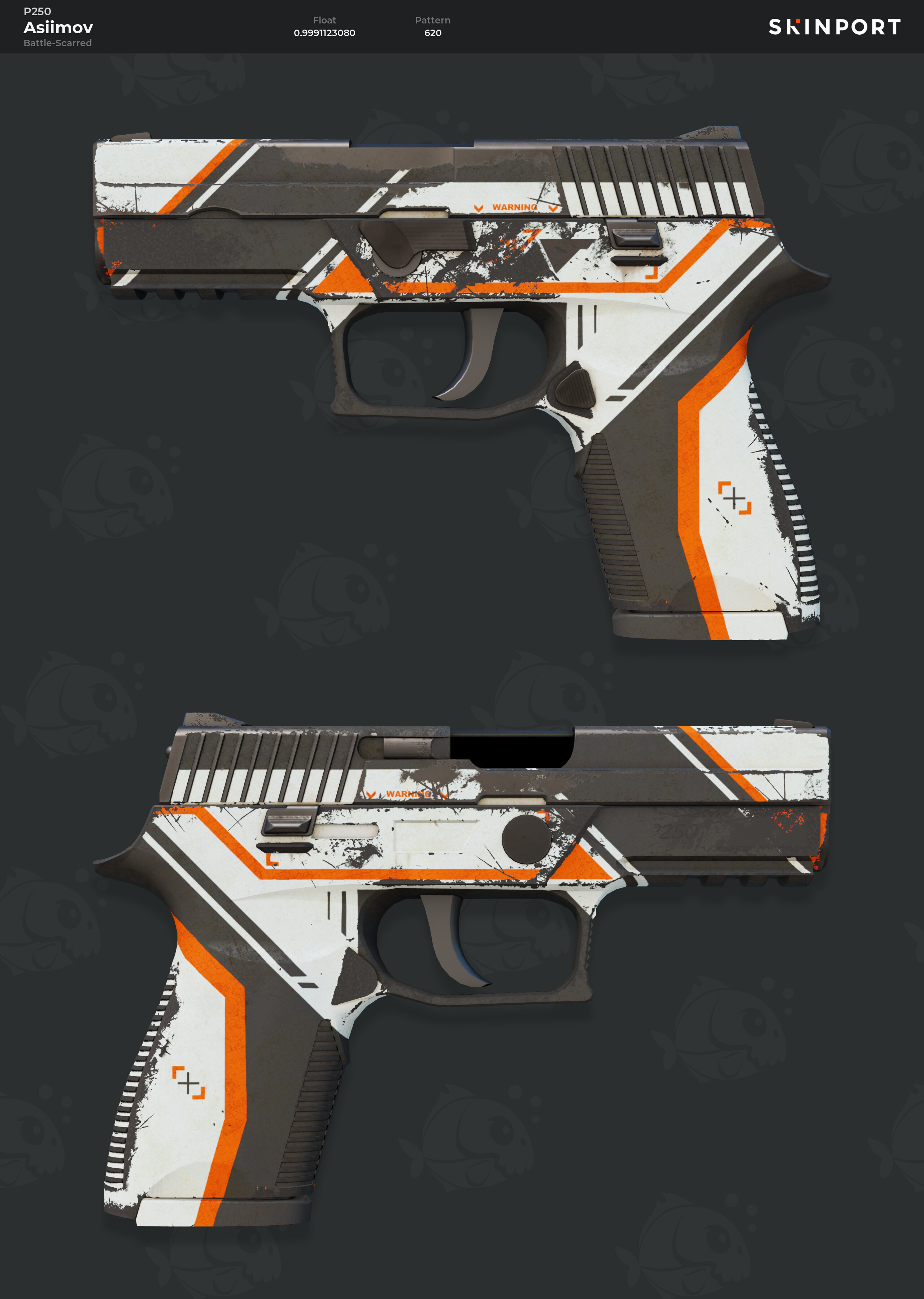 P250 | Asiimov (Battle-Scarred) - Counter-Strike 2 - Skinport