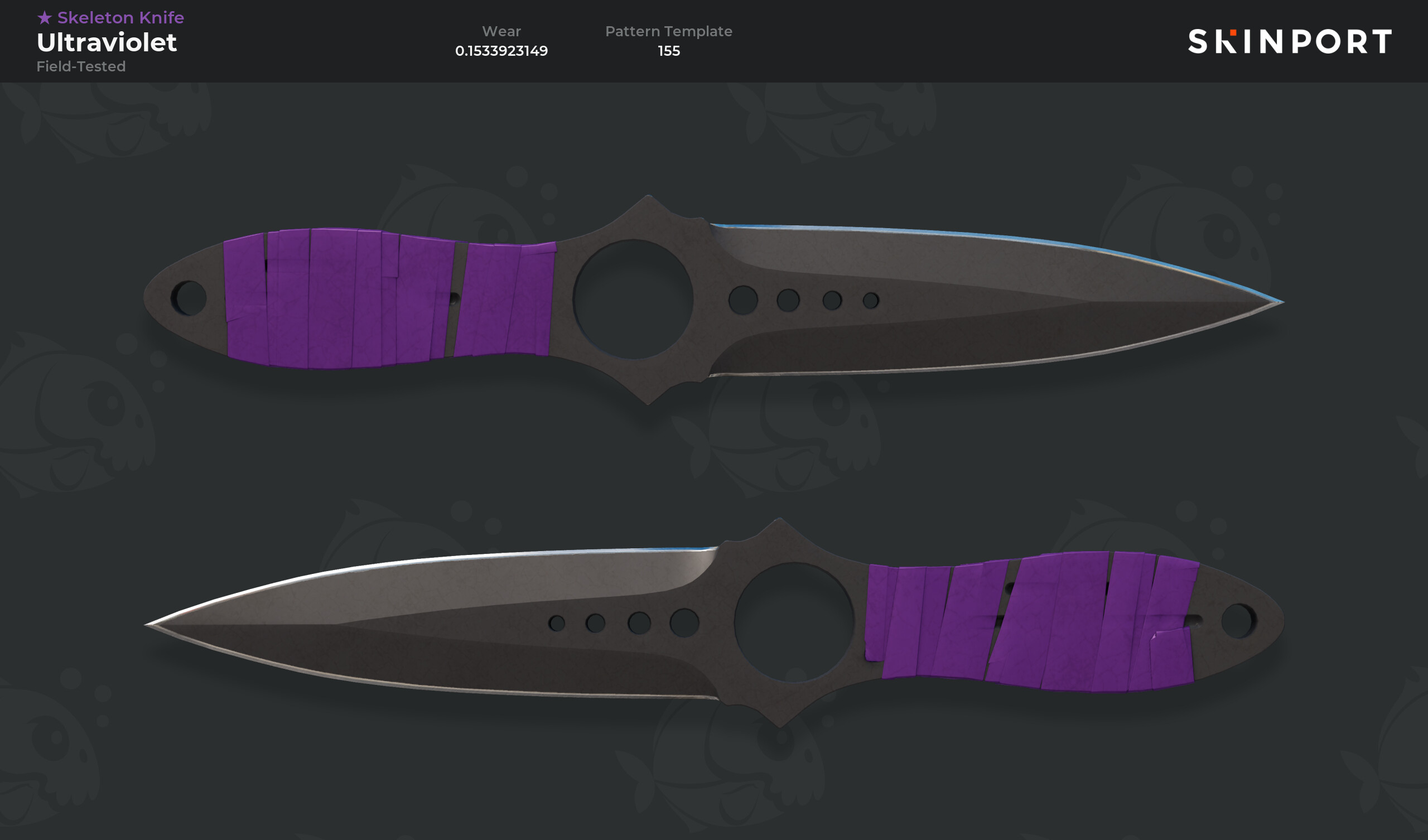 Skeleton Knife | Ultraviolet (Field-Tested) - Counter-Strike 2 - Skinport