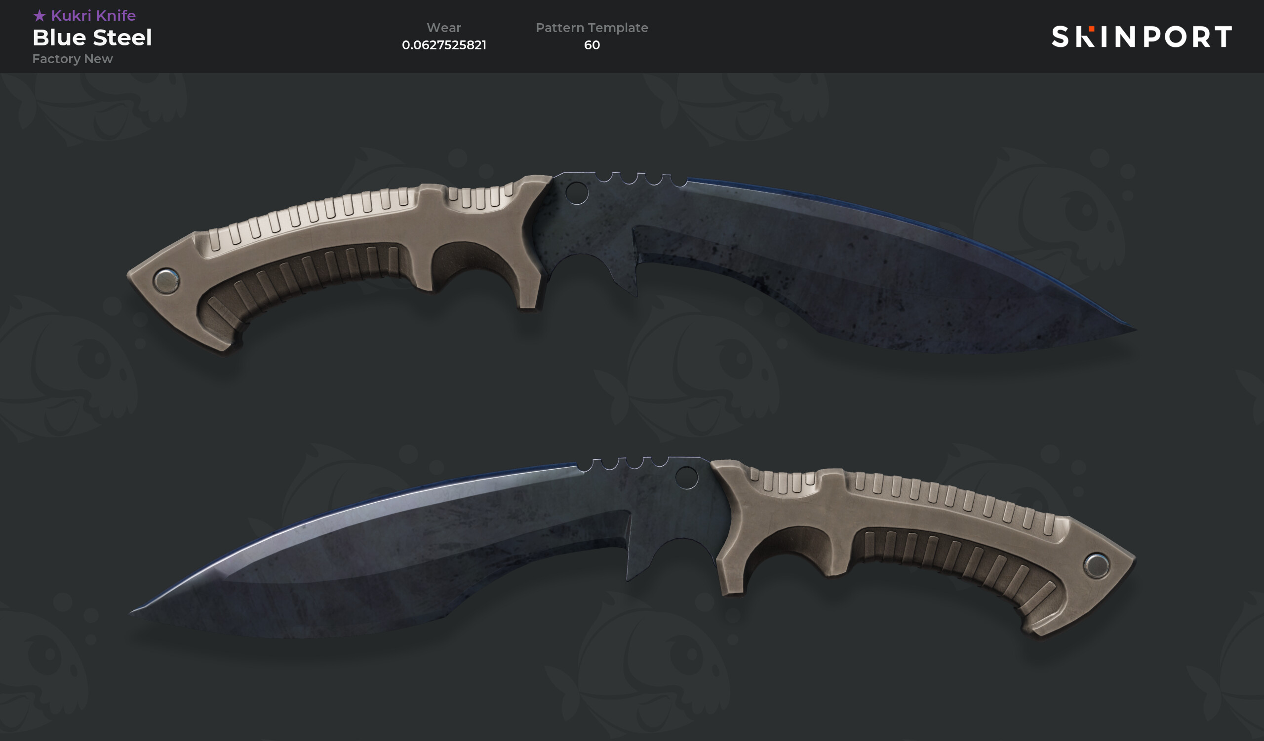 Kukri Knife | Blue Steel (Fabriksny) - Counter-Strike 2 - Skinport