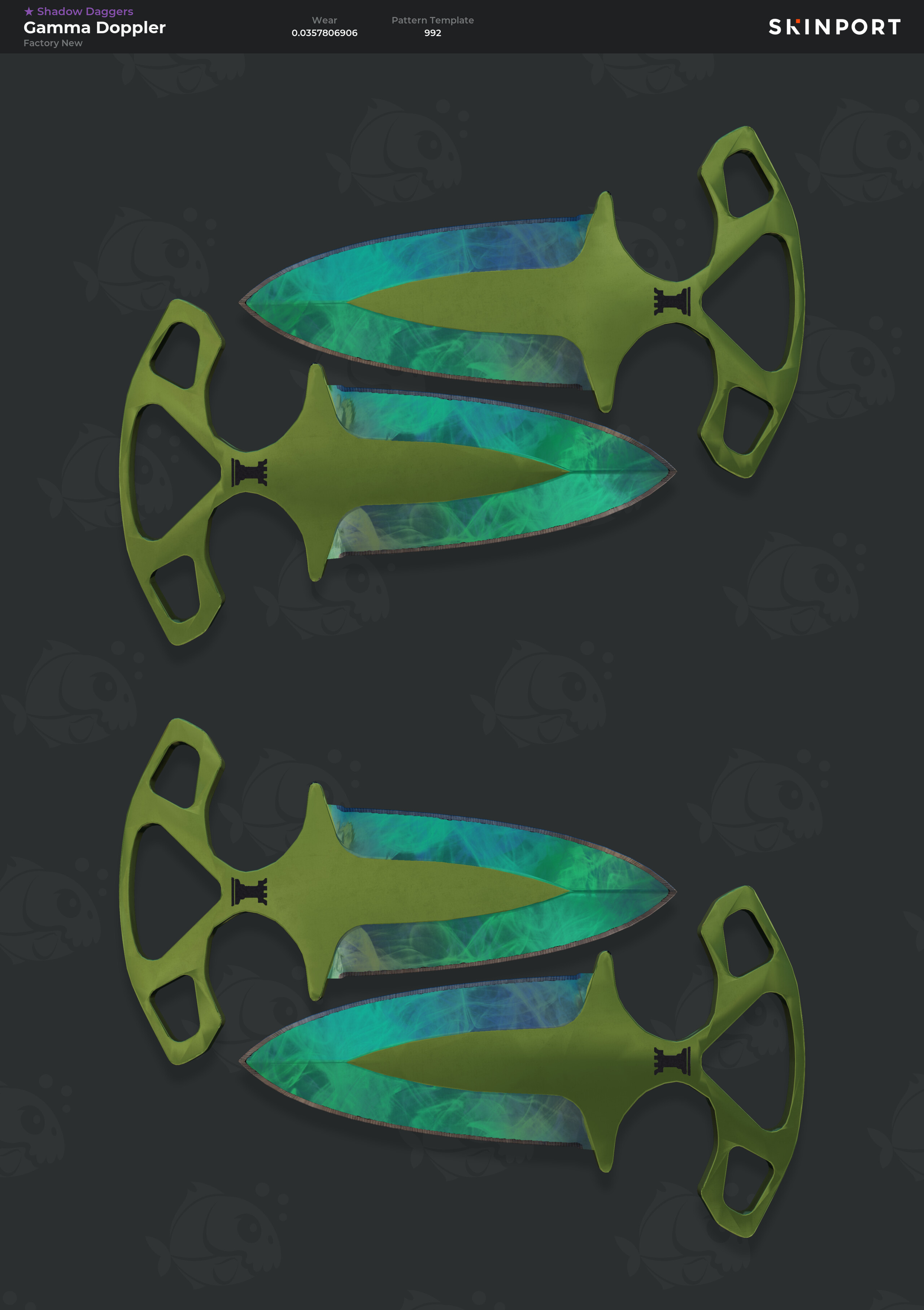 Shadow Daggers | Gamma Doppler (Factory New) - Counter-Strike 2 - Skinport
