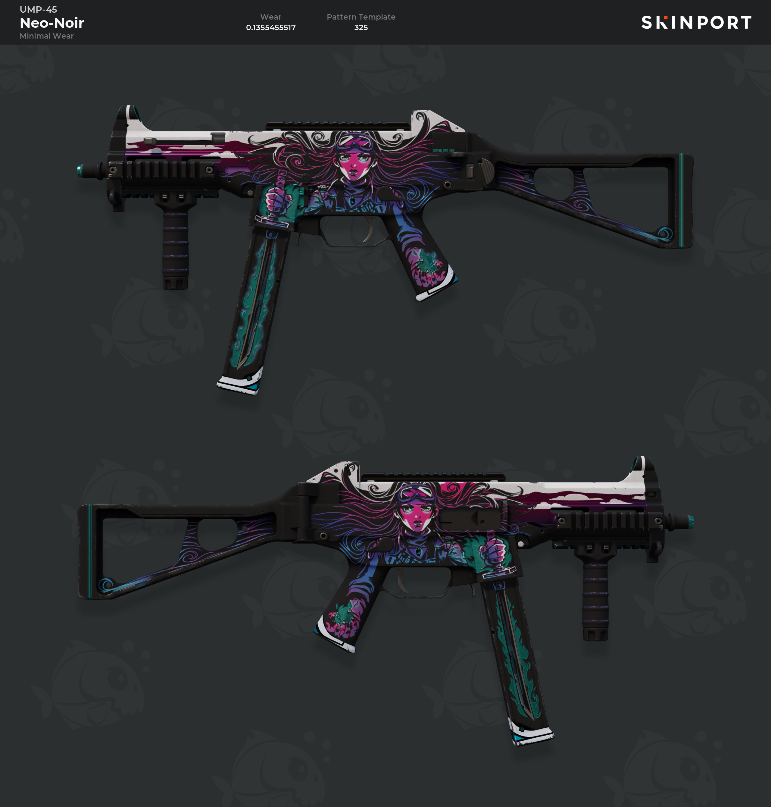 UMP-45 | Neo-Noir (Minimal Wear) - Counter-Strike 2 - Skinport