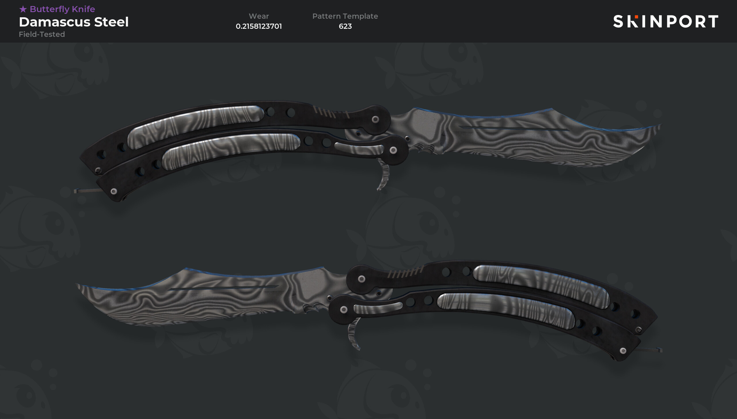Butterfly Knife | Damascus Steel (Field-Tested) - Counter-Strike 2 ...