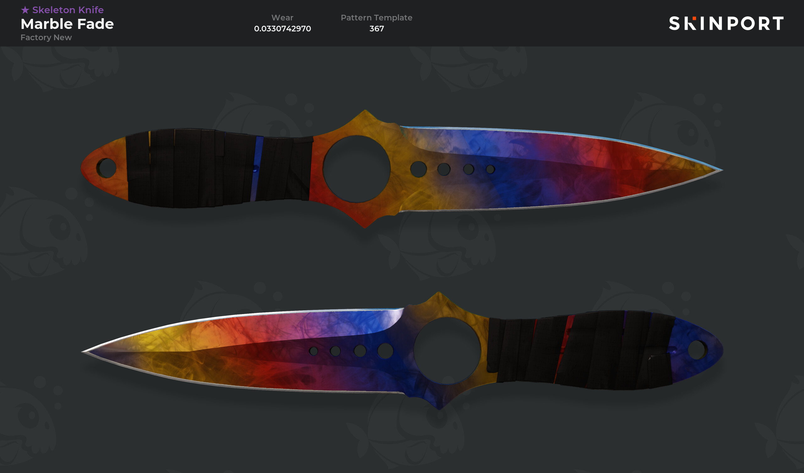 Skeleton Knife | Marble Fade (Factory New) - Counter-Strike 2 - Skinport