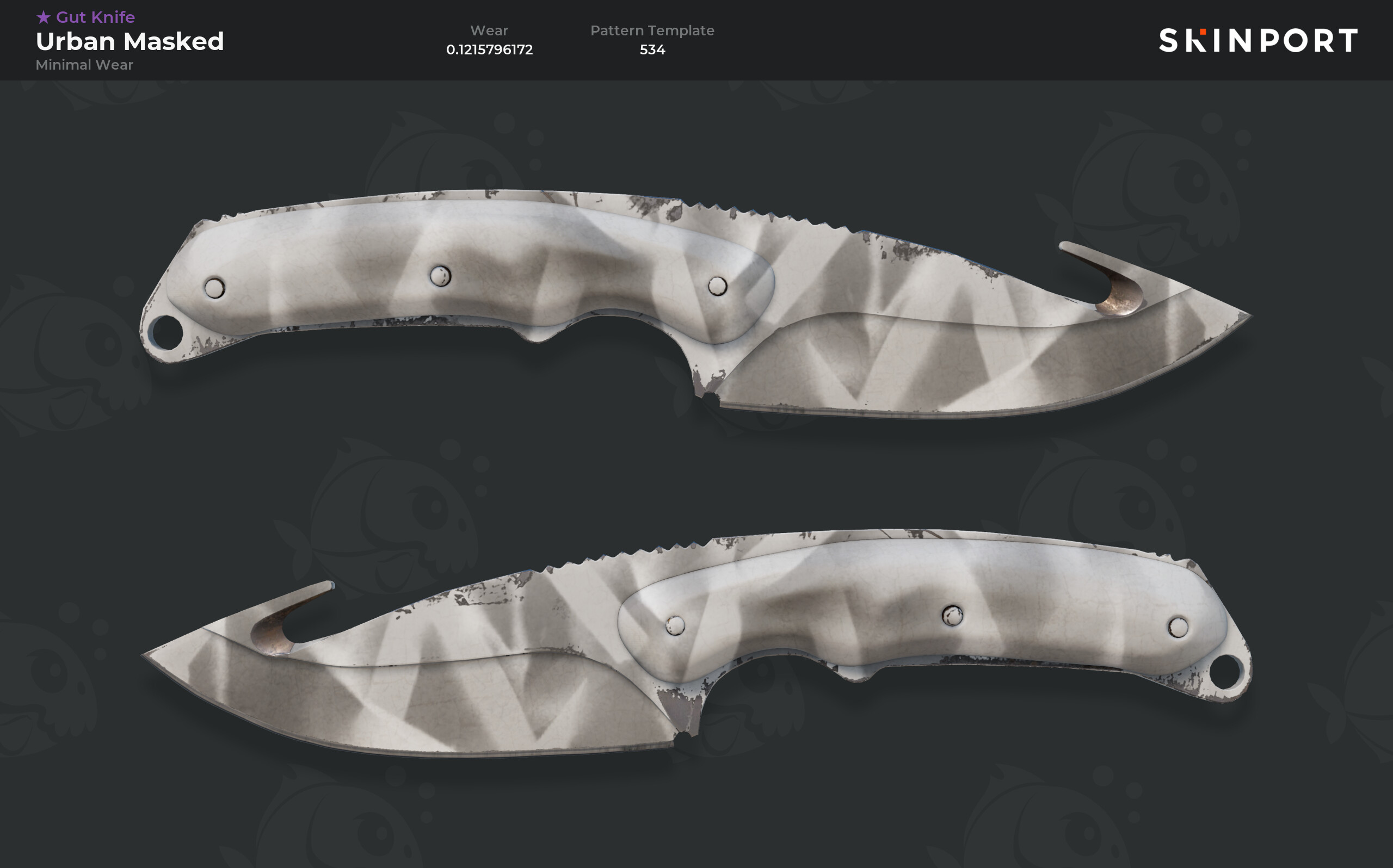 Gut Knife | Urban Masked (Minimal Wear) - Counter-Strike 2 - Skinport