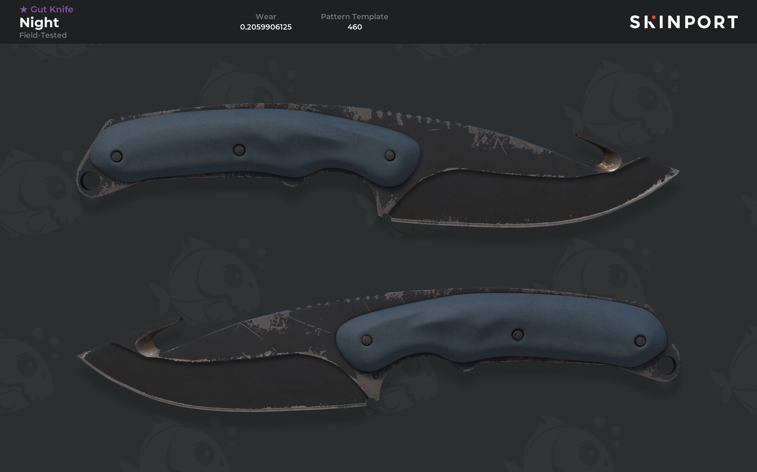 Gut Knife | Night (Field-Tested) - Counter-Strike 2 - Skinport