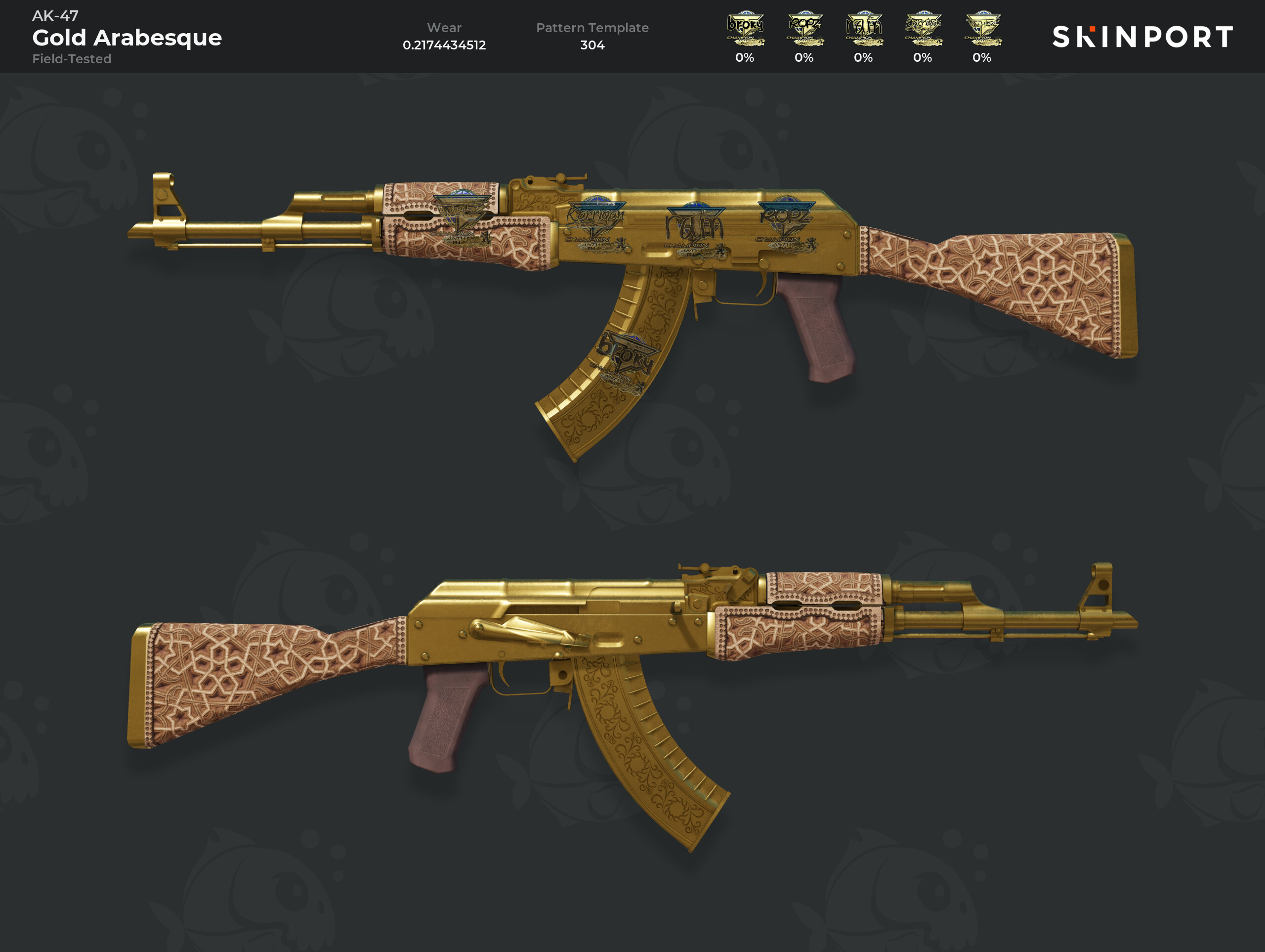 AK-47 | Gold Arabesque (Field-Tested) - Counter-Strike 2 - Skinport