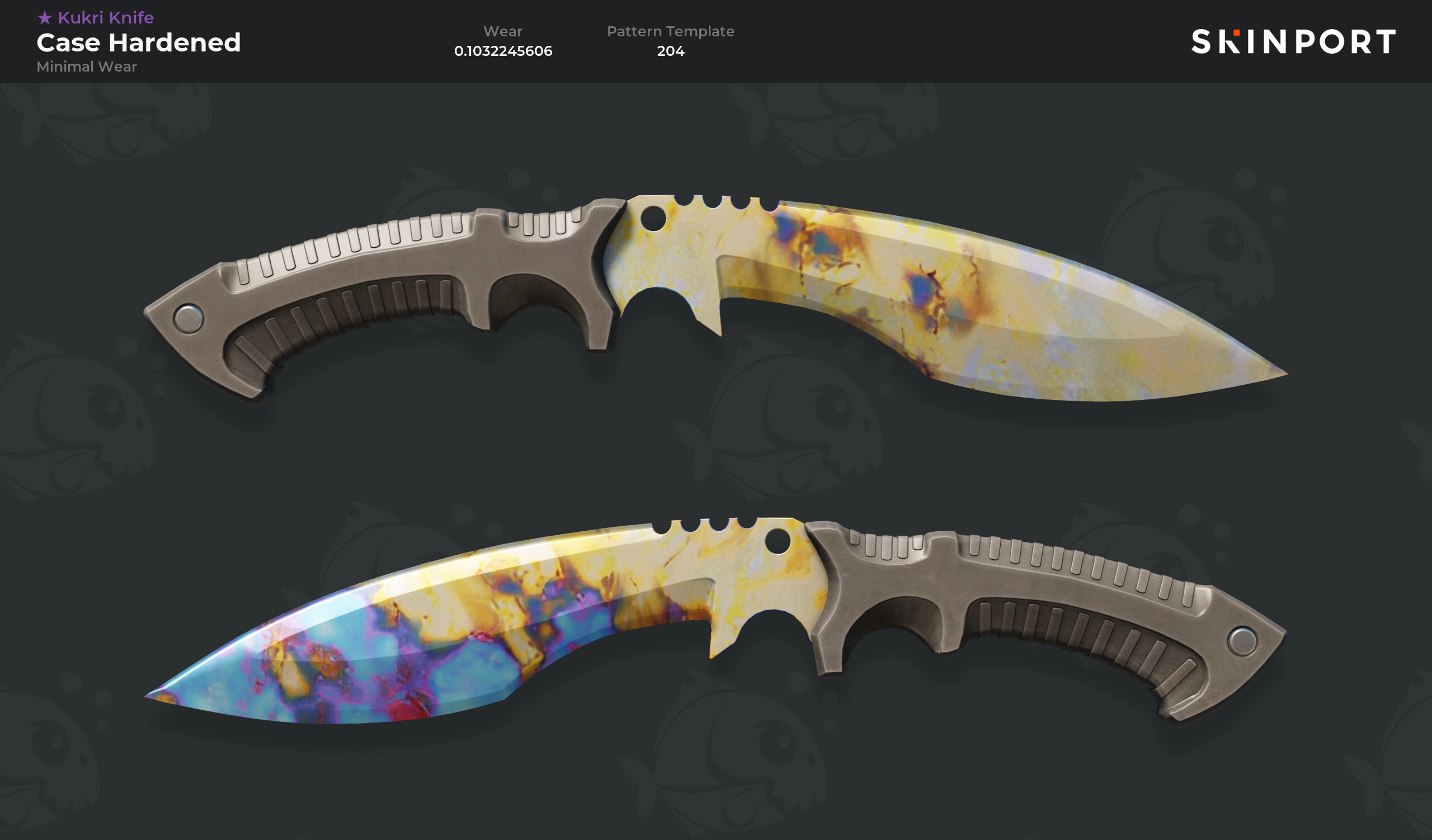 Kukri Knife | Case Hardened (Minimal Wear) - Counter-Strike 2 - Skinport