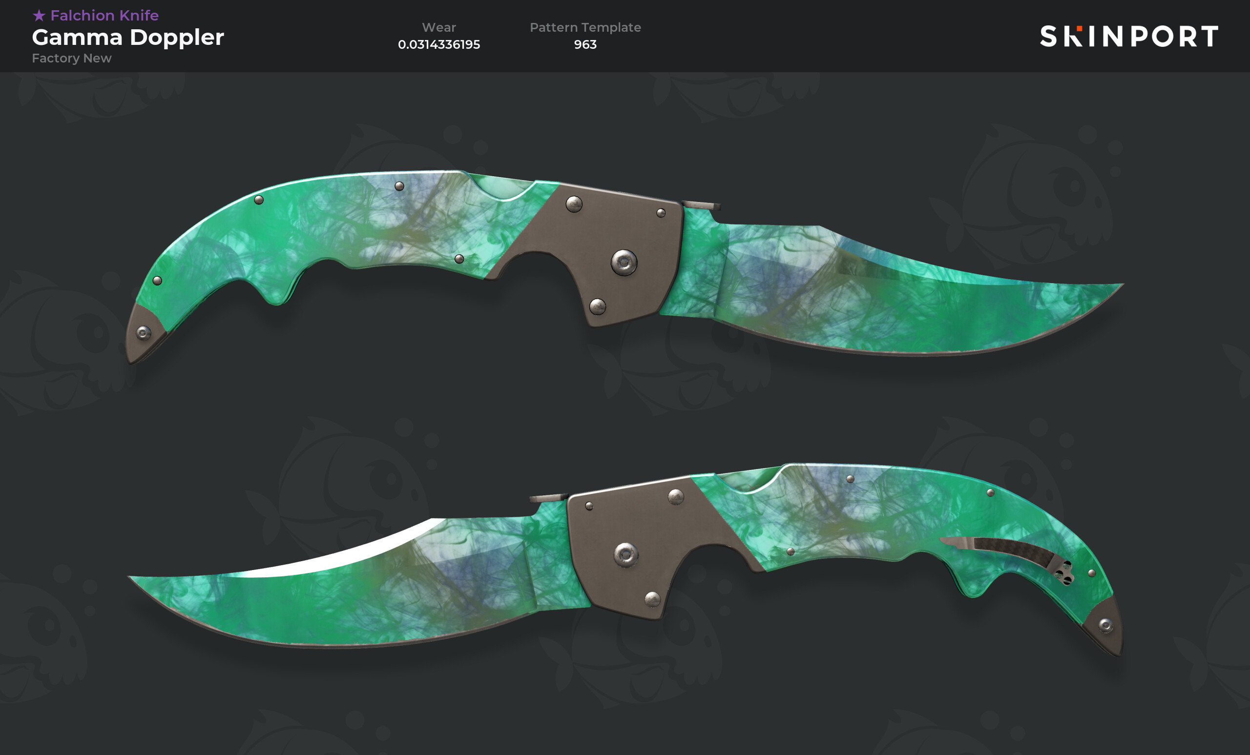 Falchion Knife | Gamma Doppler (Factory New) - Counter-Strike 2 - Skinport