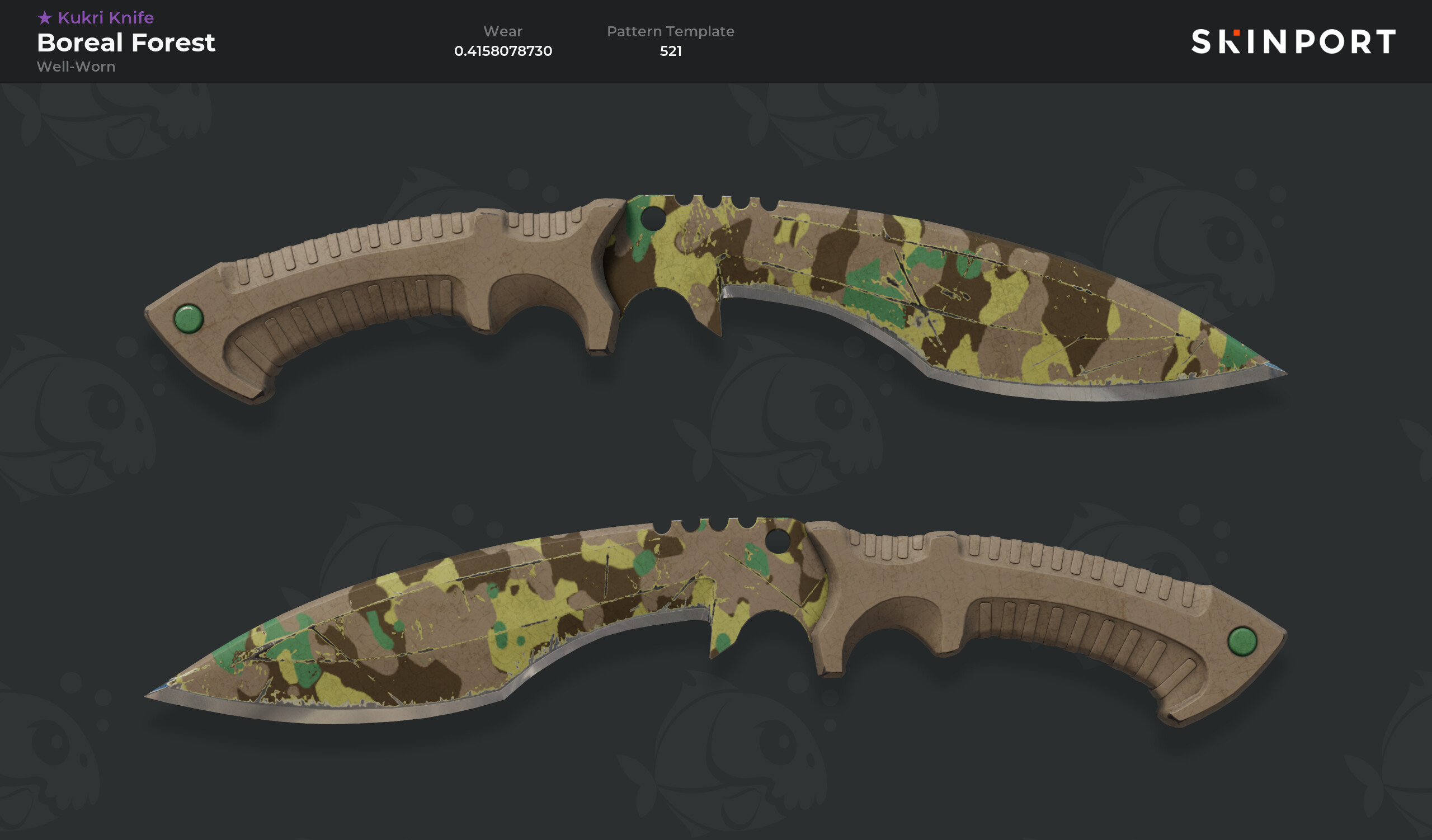 Kukri Knife | Boreal Forest (Well-Worn) - Counter-Strike 2 - Skinport