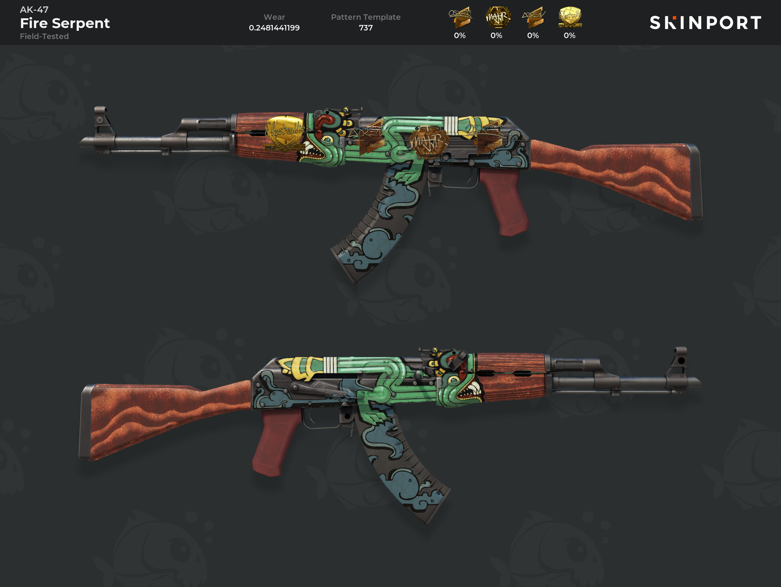 AK-47 | Feuerschlange (Einsatzerprobt) - Counter-Strike 2 - Skinport