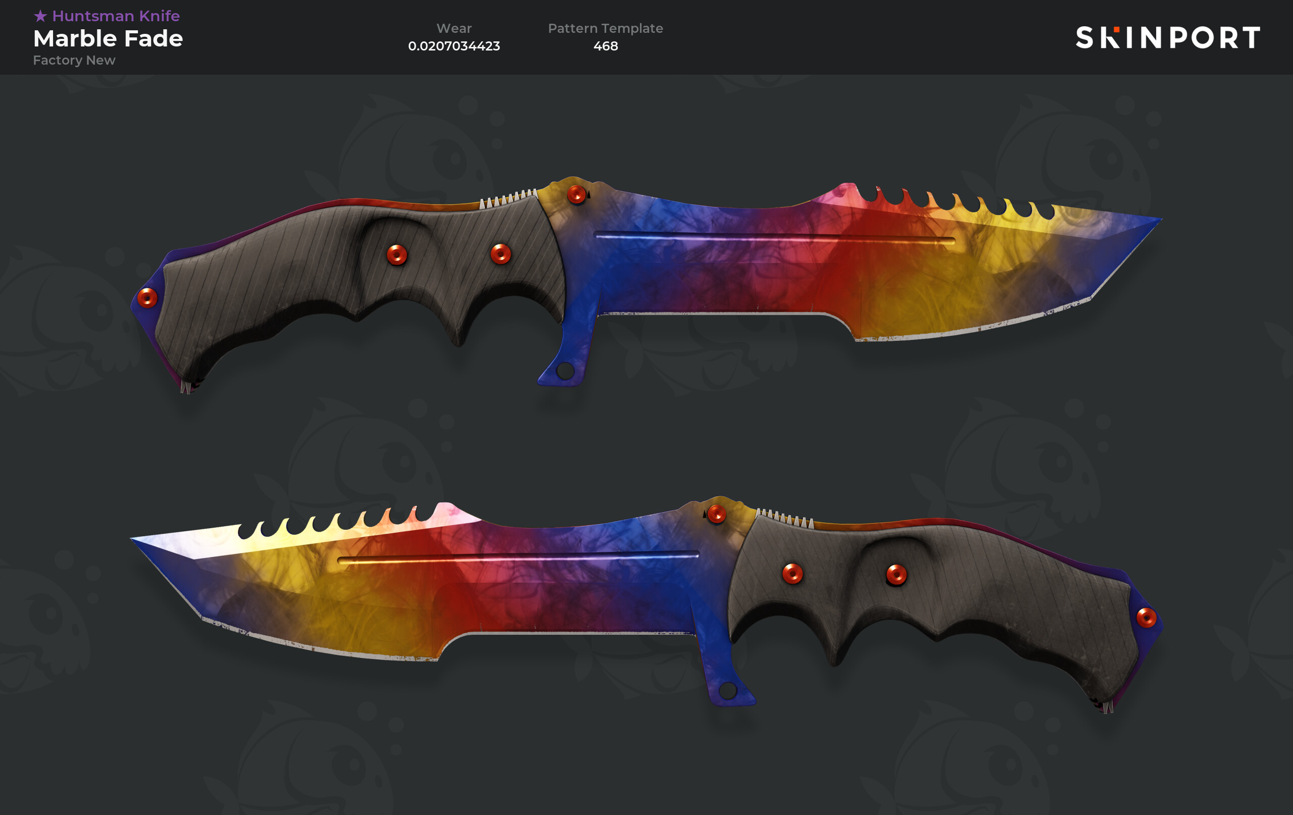 Huntsman Knife | Marble Fade (Factory New) - Counter-Strike 2 - Skinport