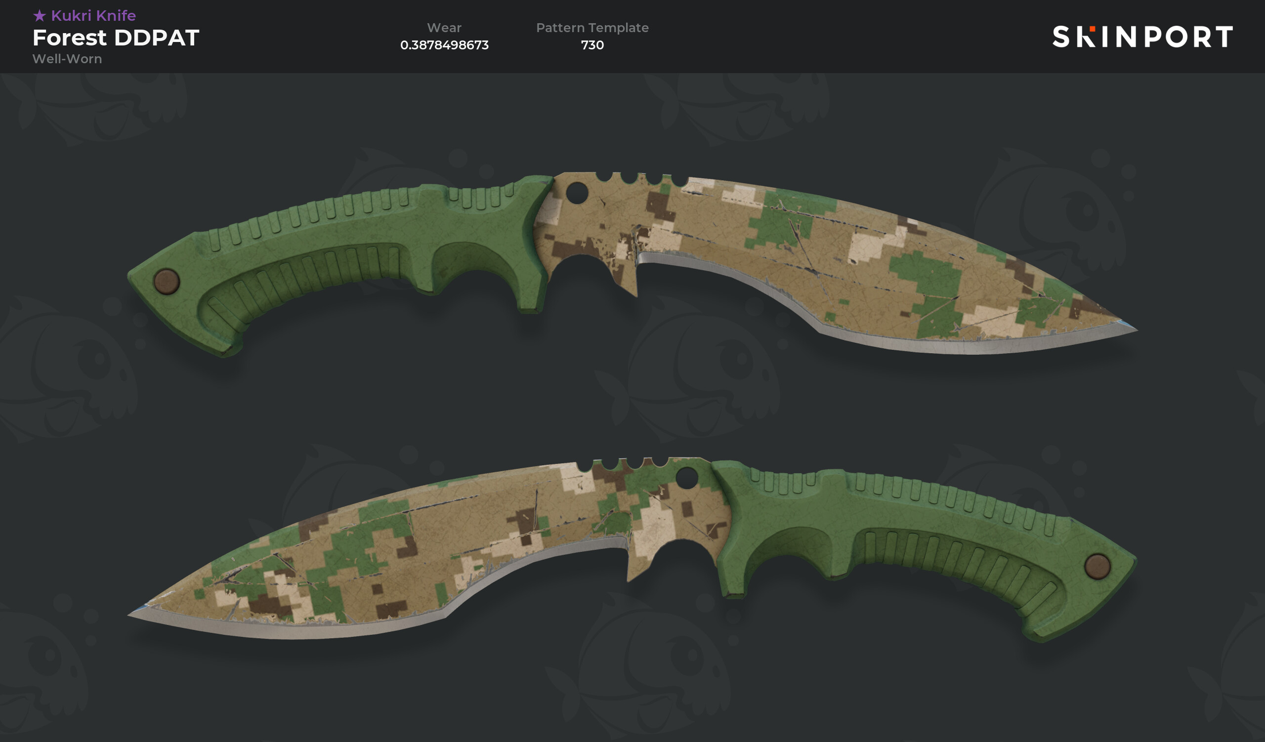 Kukri Knife | Forest DDPAT (Well-Worn) - Counter-Strike 2 - Skinport
