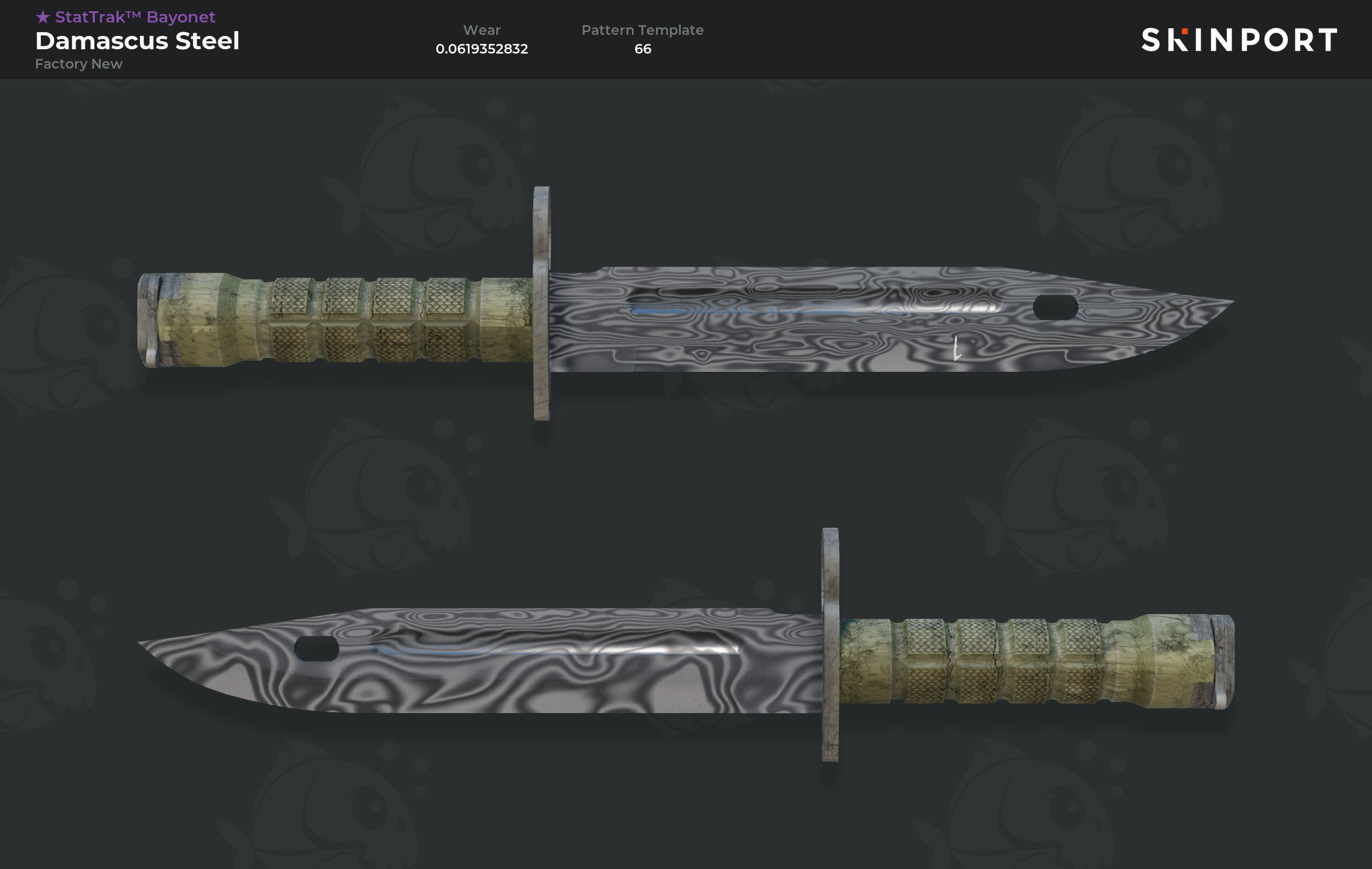 StatTrak™ Bayonet | Damascus Steel (Factory New) - Counter-Strike 2 ...