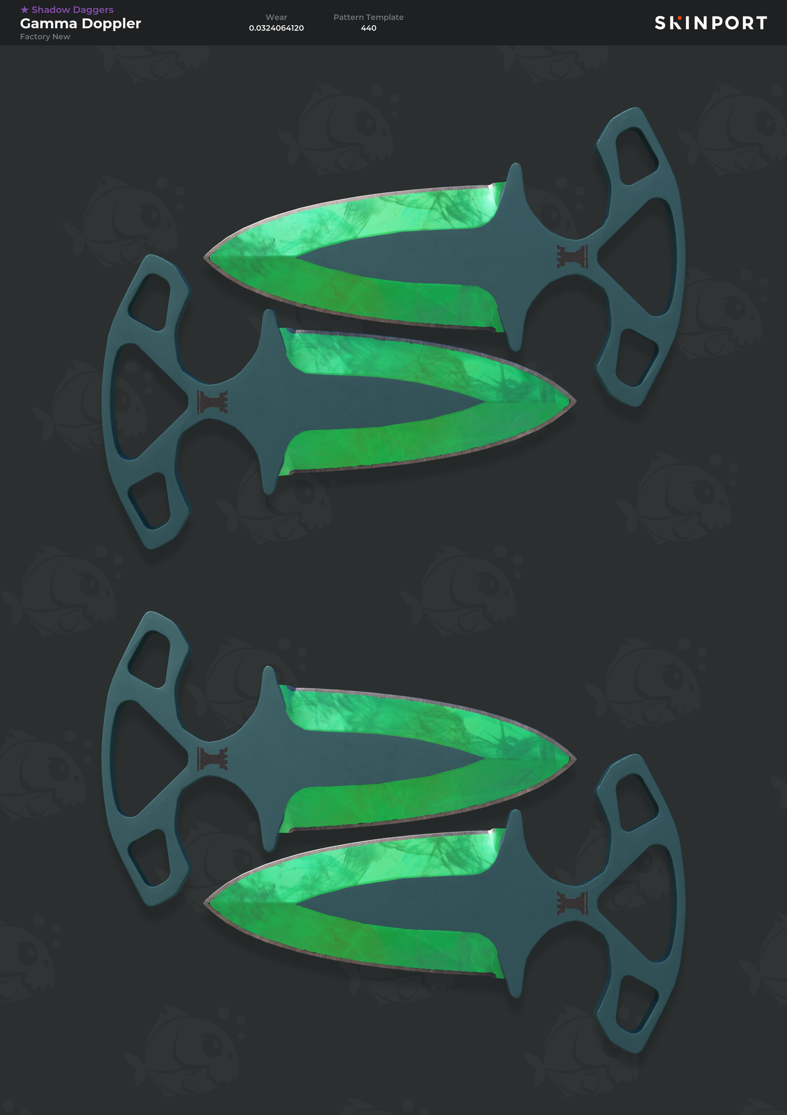 Shadow Daggers | Gamma Doppler (Factory New) - Counter-Strike 2 - Skinport