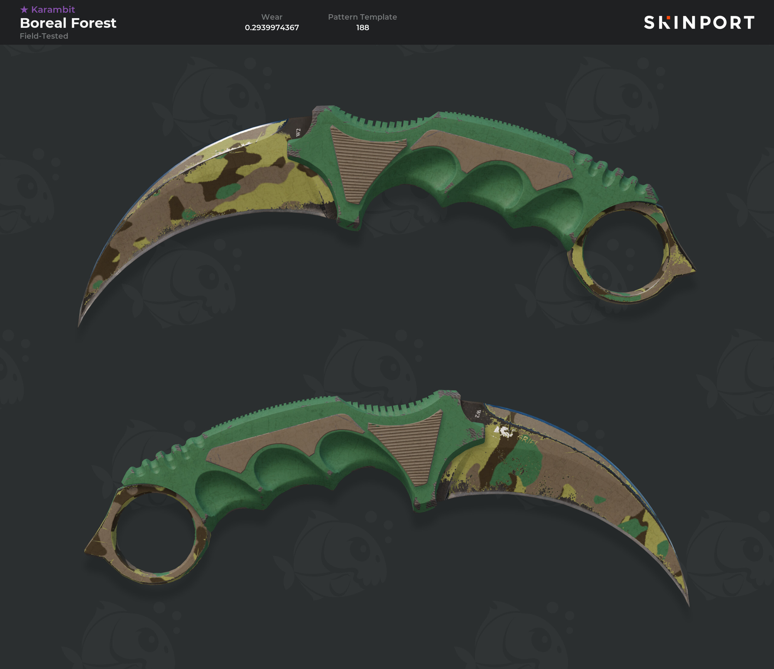 Karambit | Boreal Forest (Field-Tested) - Counter-Strike 2 - Skinport
