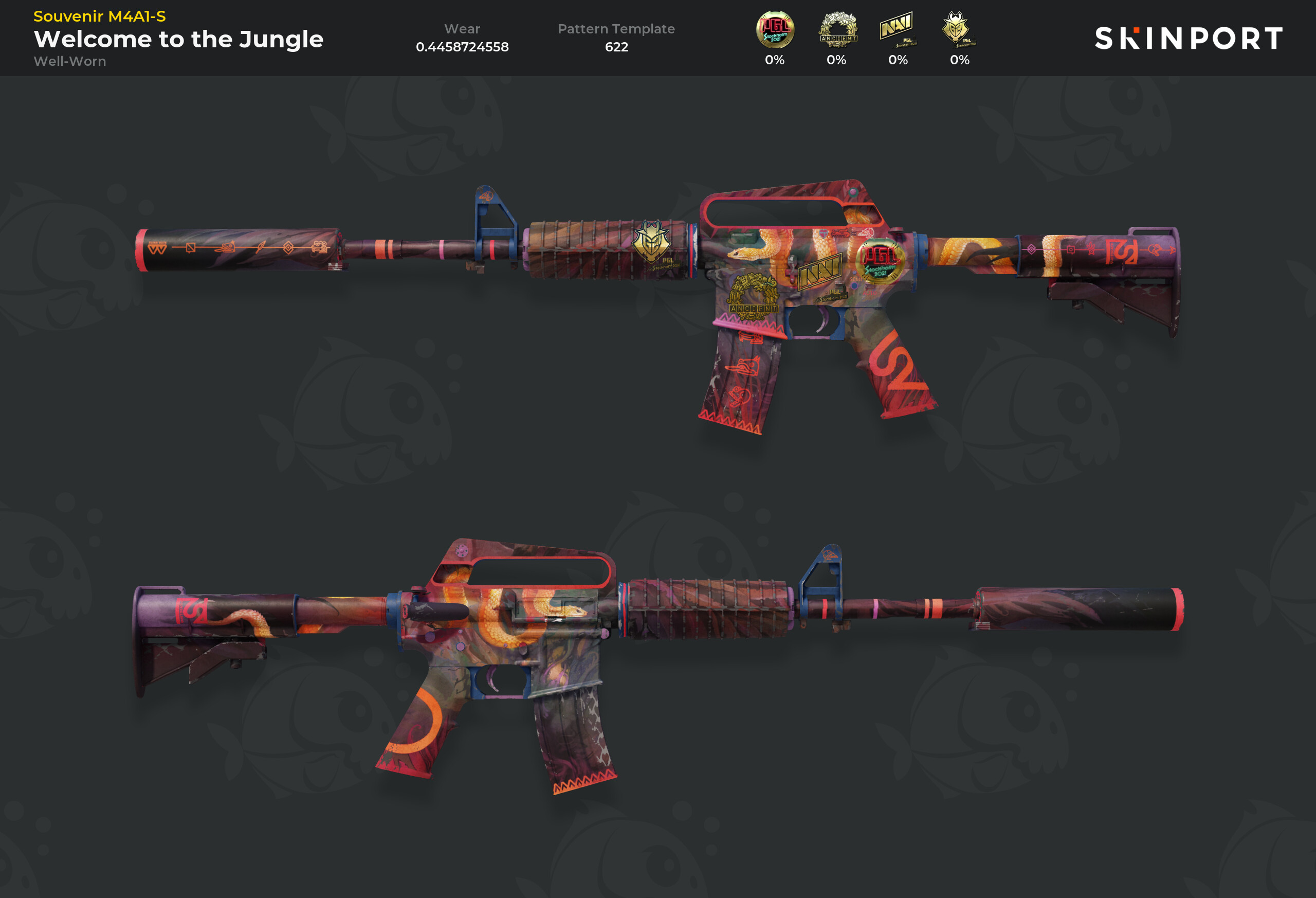 Souvenir M4A1-S | Welcome to the Jungle (Well-Worn) - Counter-Strike 2 ...