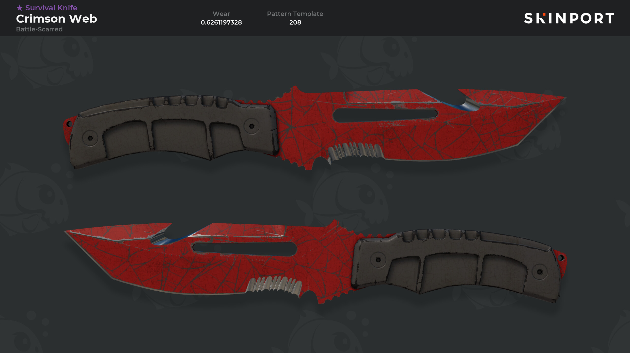 Survival Knife | Crimson Web (Battle-Scarred) - Counter-Strike 2 - Skinport