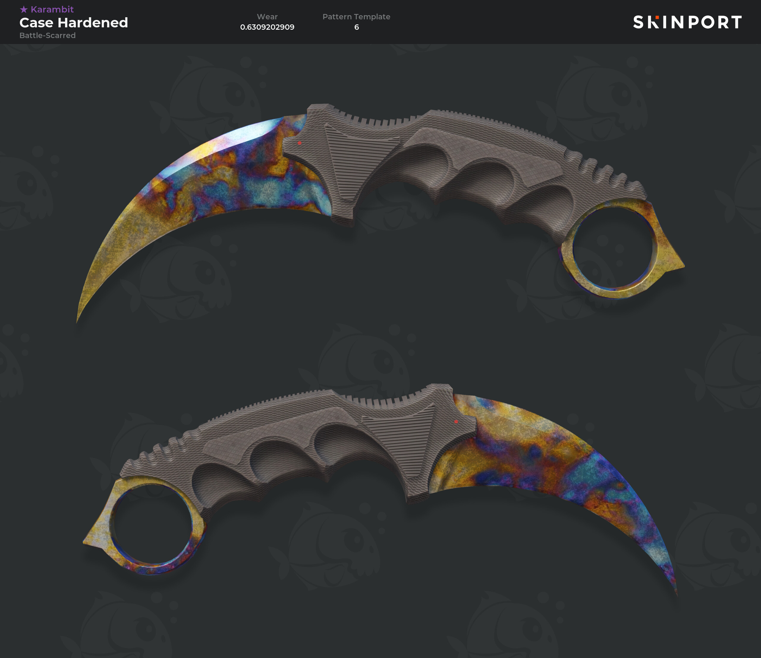 Karambit | Case Hardened (Battle-Scarred) - Counter-Strike 2 - Skinport