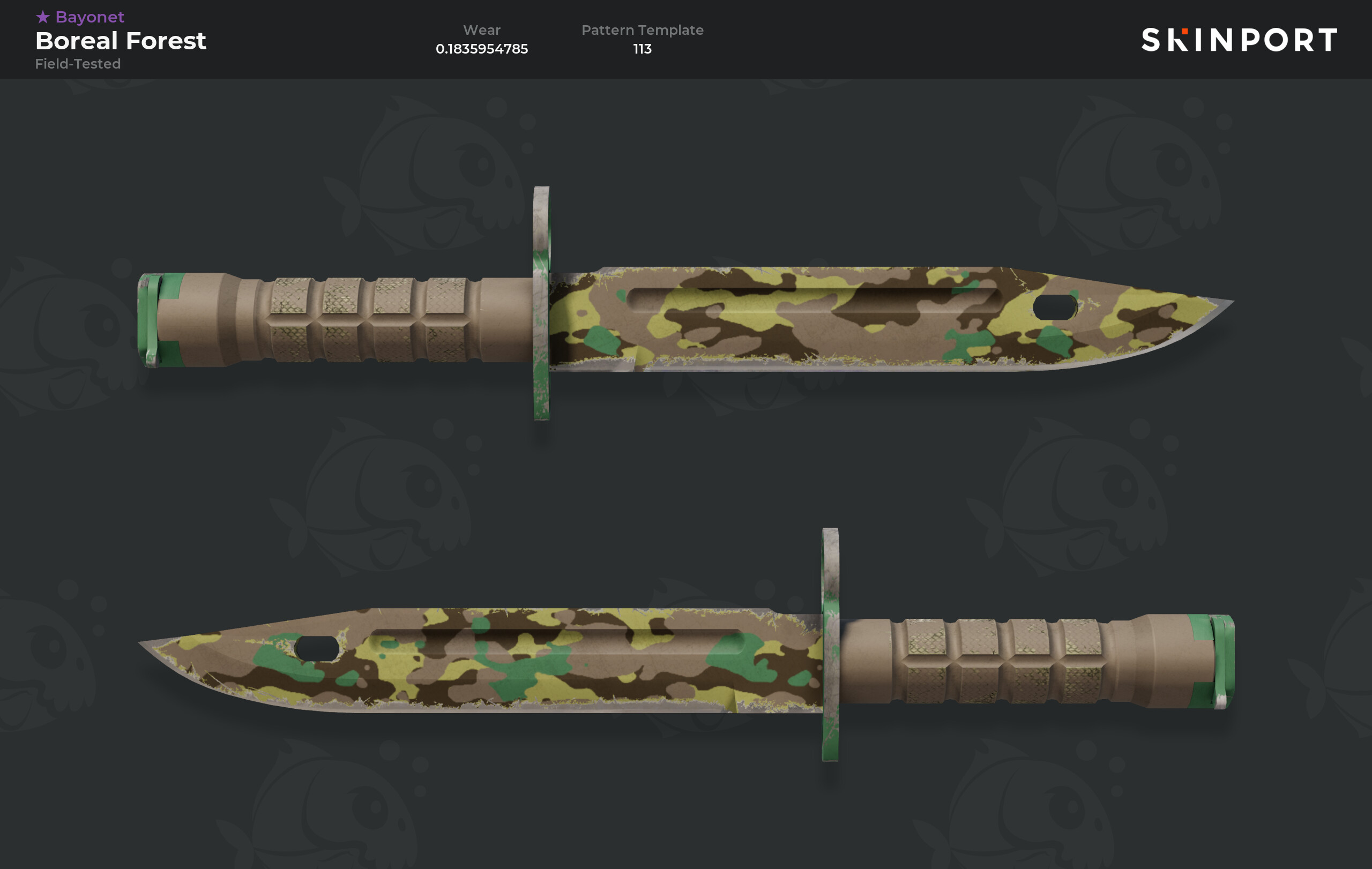 Bayonet | Boreal Forest (Field-Tested) - Counter-Strike 2 - Skinport