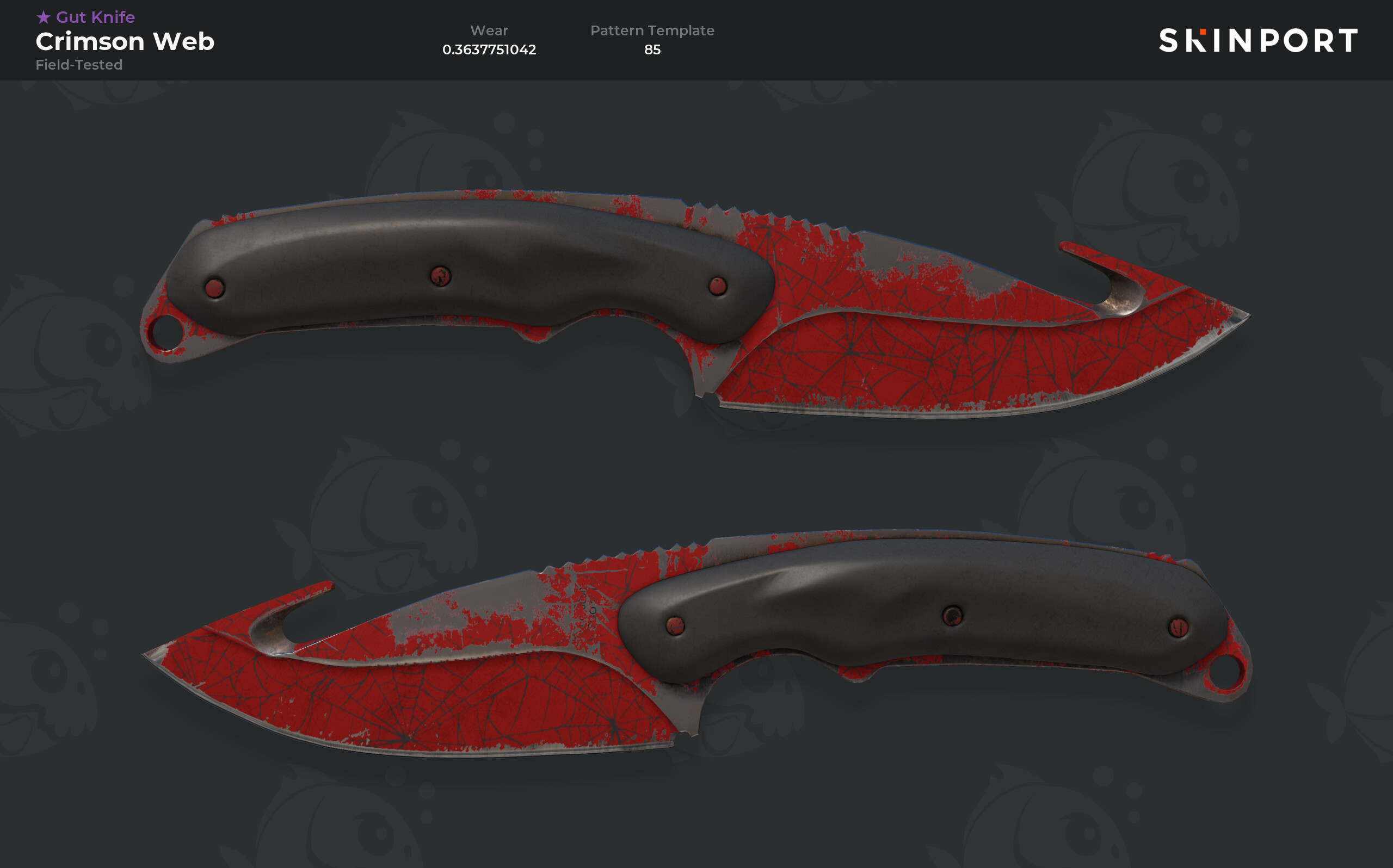 Gut Knife | Crimson Web (Field-Tested) - Counter-Strike 2 - Skinport