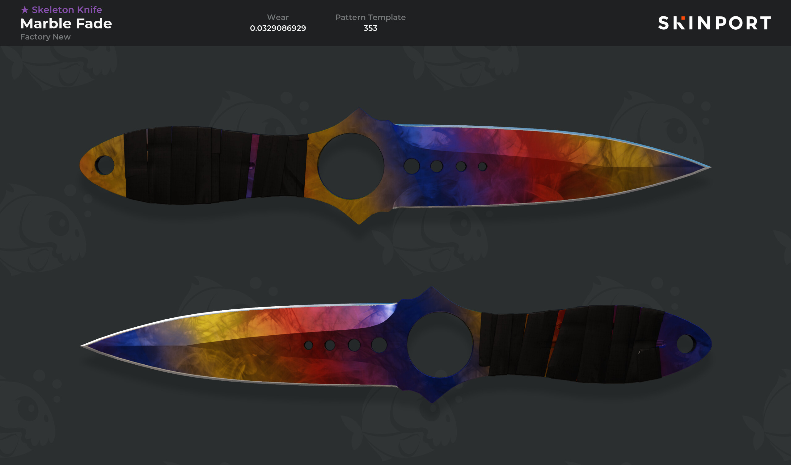 Skeleton Knife | Marble Fade (Factory New) - Counter-Strike 2 - Skinport