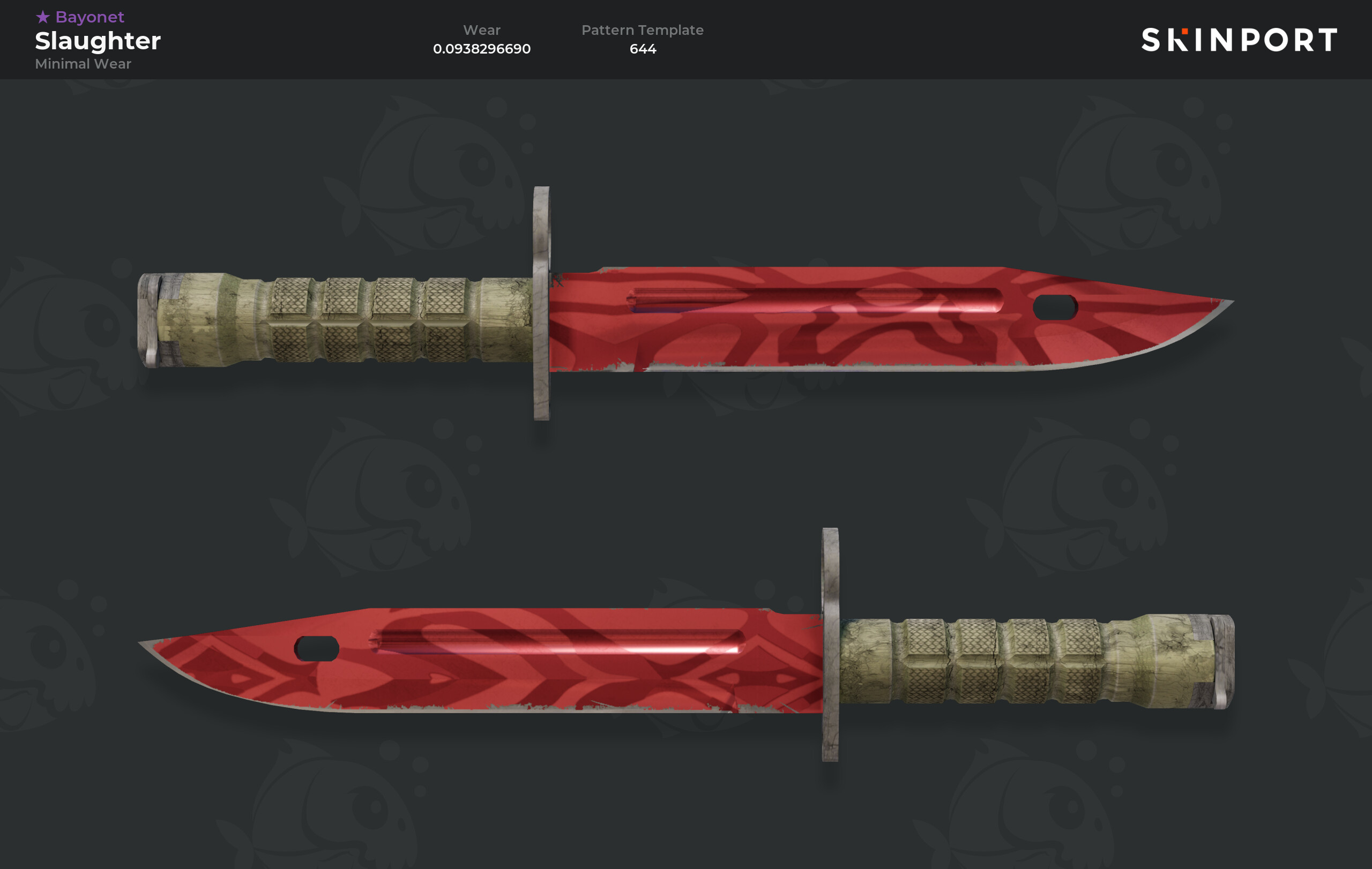 Bayonet | Slaughter (Minimal Wear) - Counter-Strike 2 - Skinport