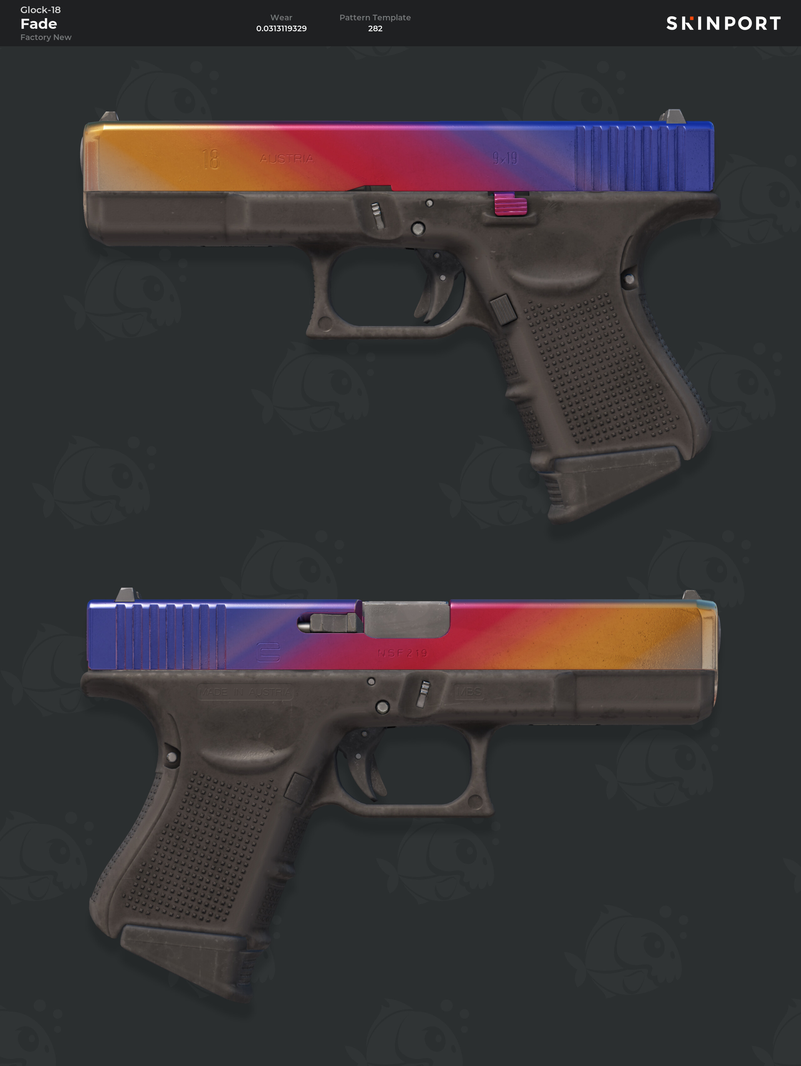 Glock-18 | Fade (Factory New) - Counter-Strike 2 - Skinport