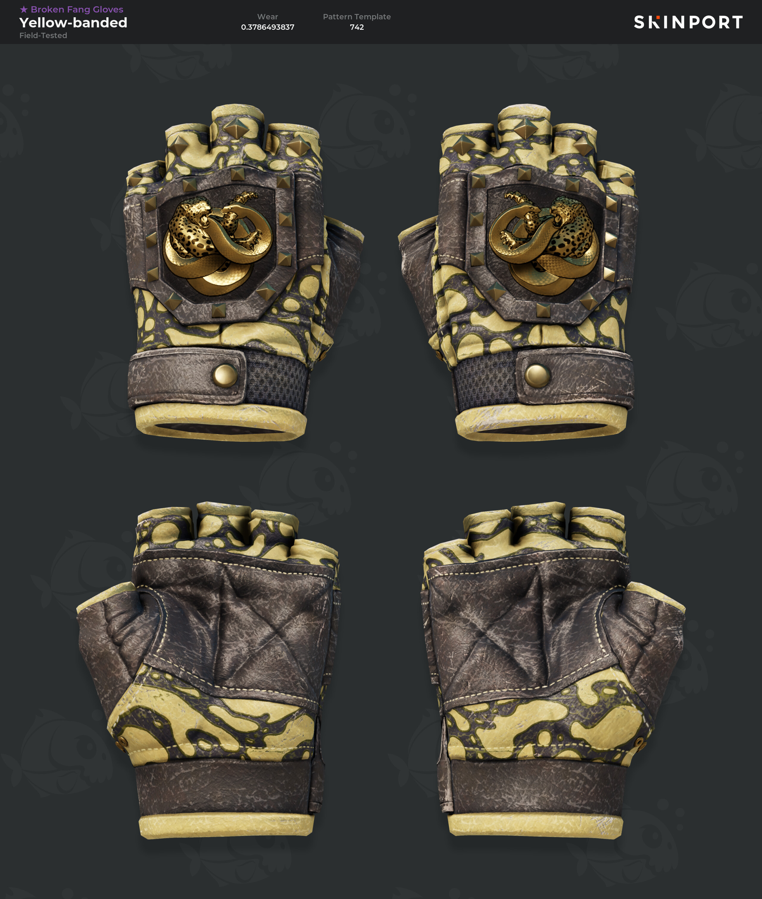 Broken Fang Gloves | Yellow-banded (Field-Tested) - Counter-Strike 2 ...