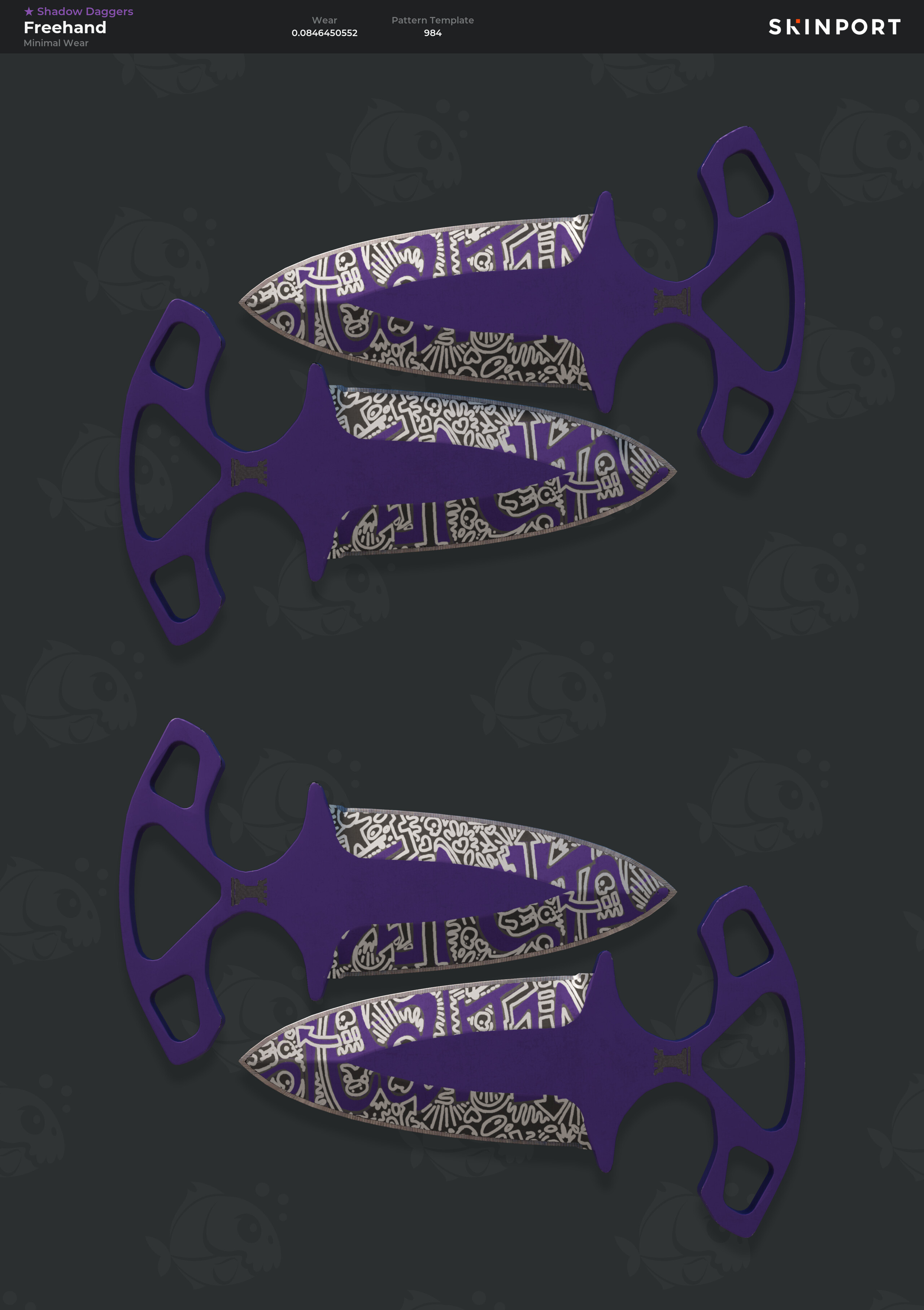 Shadow Daggers | Freehand (Minimal Wear) - Counter-Strike 2 - Skinport