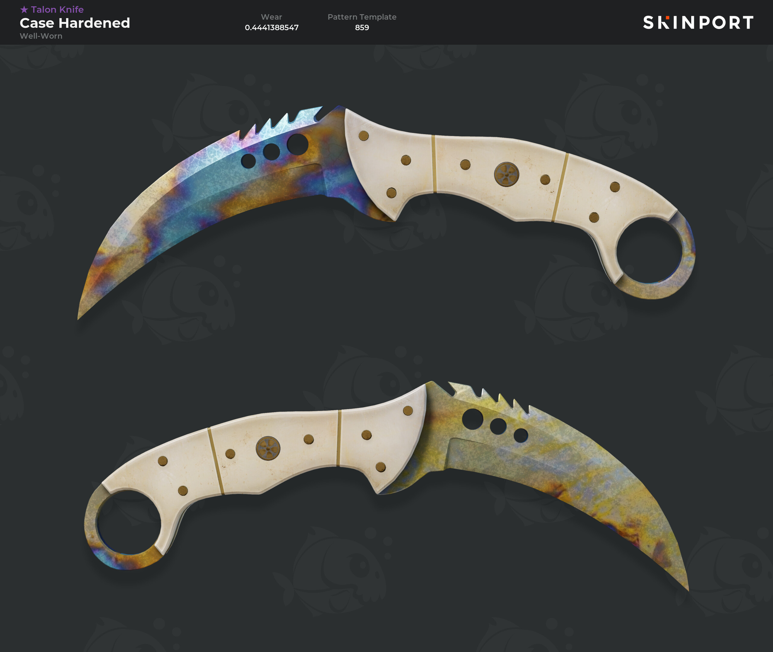 Talon Knife | Case Hardened (Well-Worn) - Counter-Strike 2 - Skinport