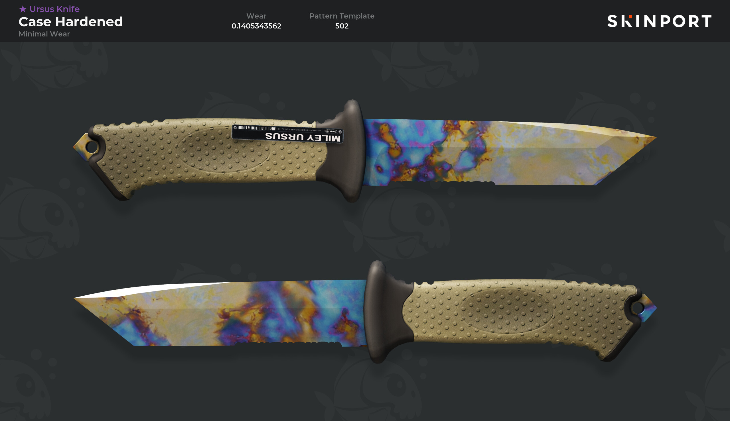 Ursus Knife | Case Hardened (Minimal Wear) - Counter-Strike 2 - Skinport