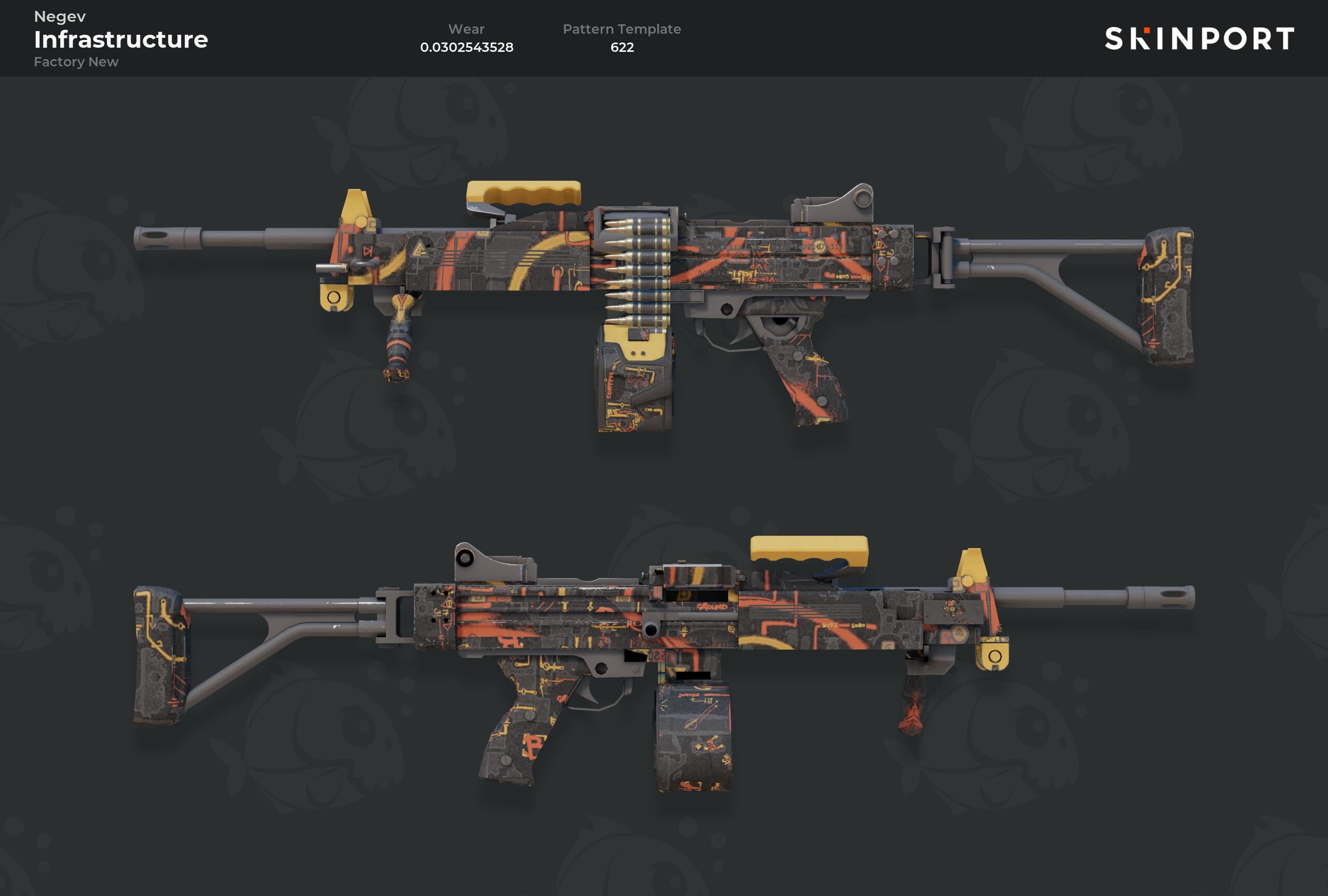 Negev | Infrastructure (Factory New) - Counter-Strike 2 - Skinport