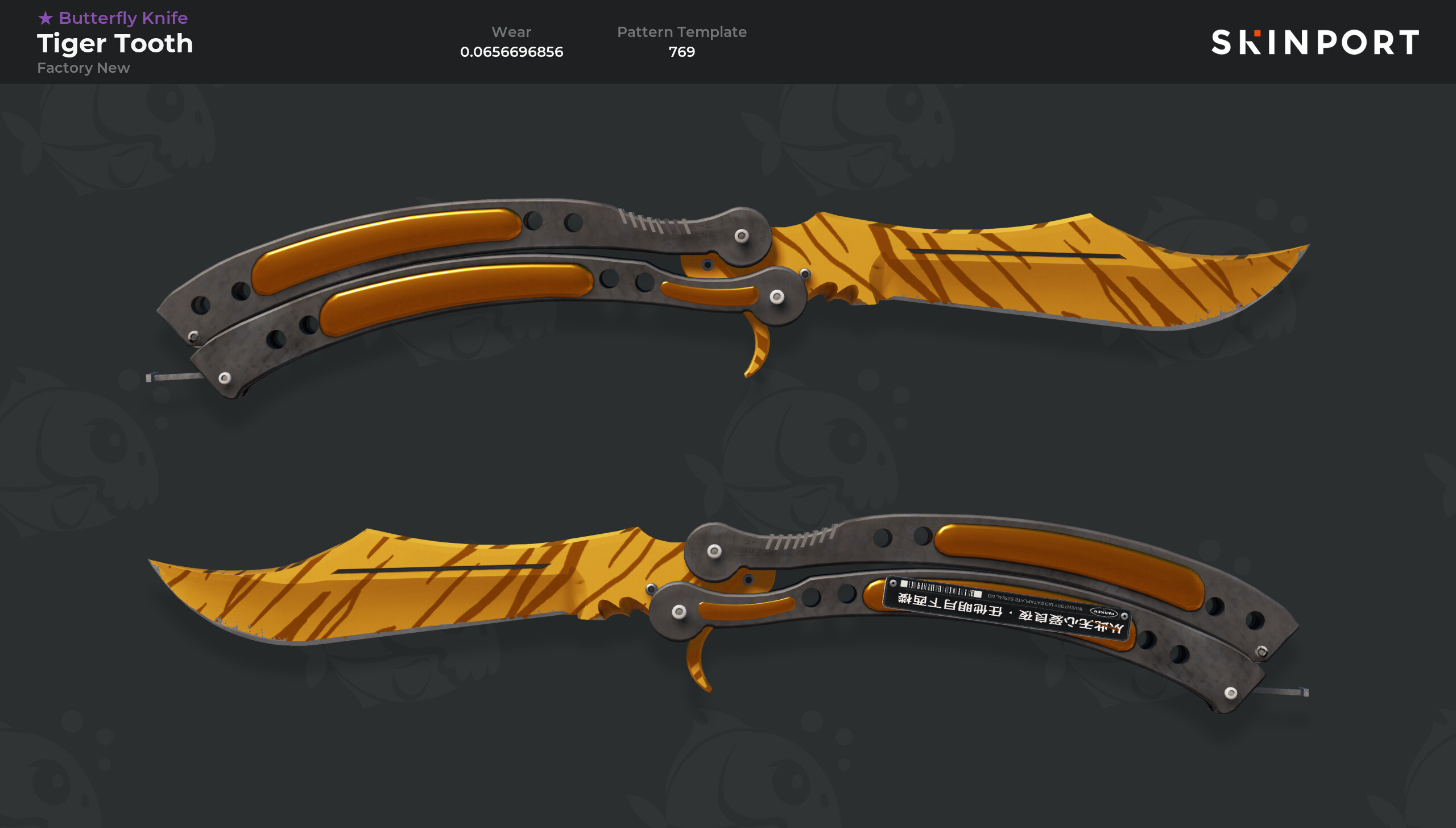 Butterfly Knife | Tiger Tooth (Factory New) - Counter-Strike 2 - Skinport