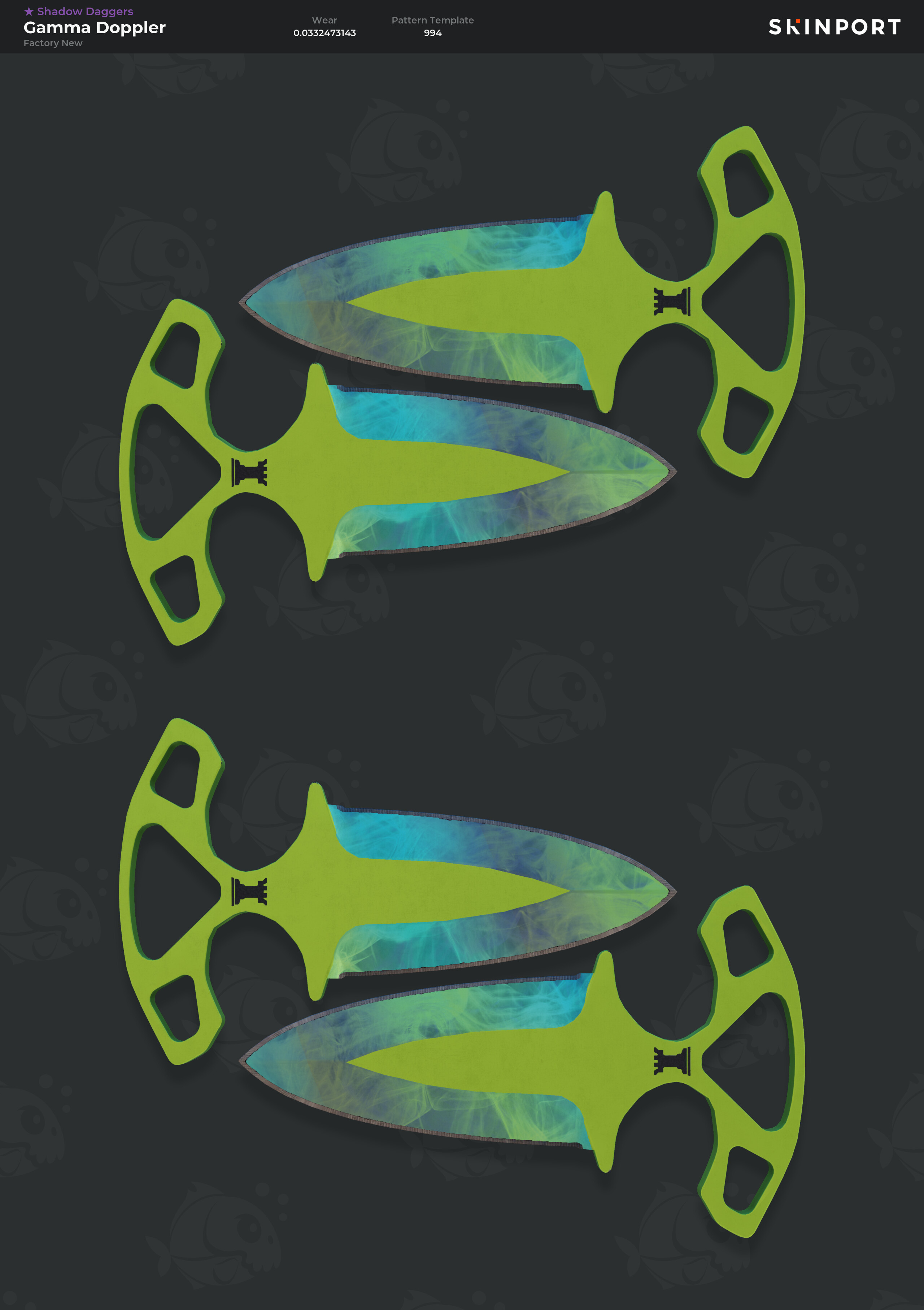 Shadow Daggers | Gamma Doppler (Factory New) - Counter-Strike 2 - Skinport