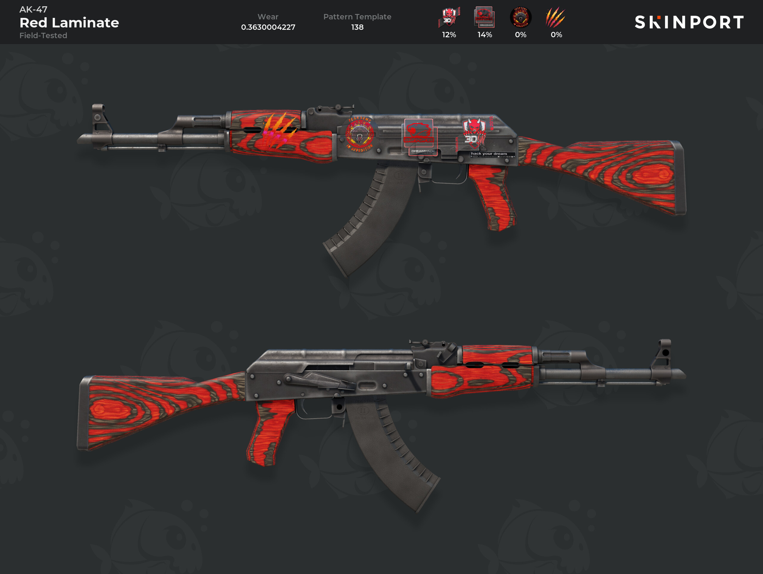 AK-47 | Red Laminate (Field-Tested) - Counter-Strike 2 - Skinport