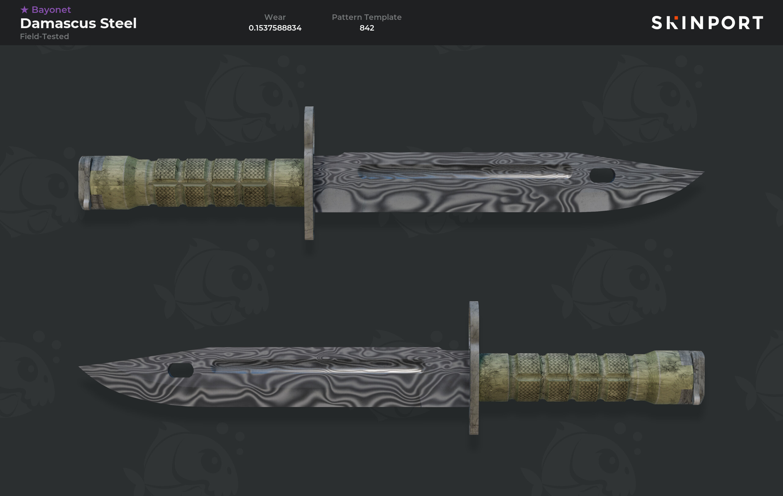 Bayonet | Damascus Steel (Field-Tested) - Counter-Strike 2 - Skinport