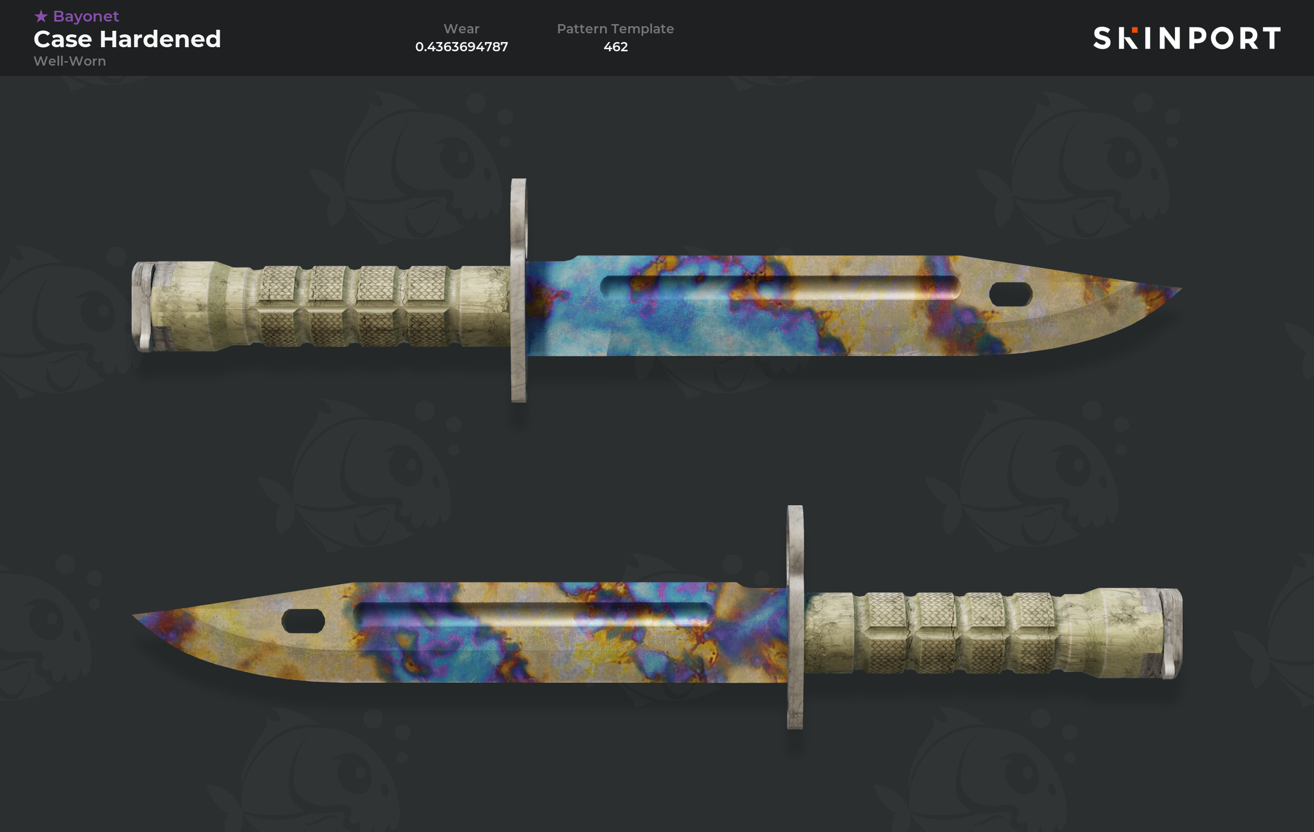 Bayonet | Case Hardened (Well-Worn) - Counter-Strike 2 - Skinport