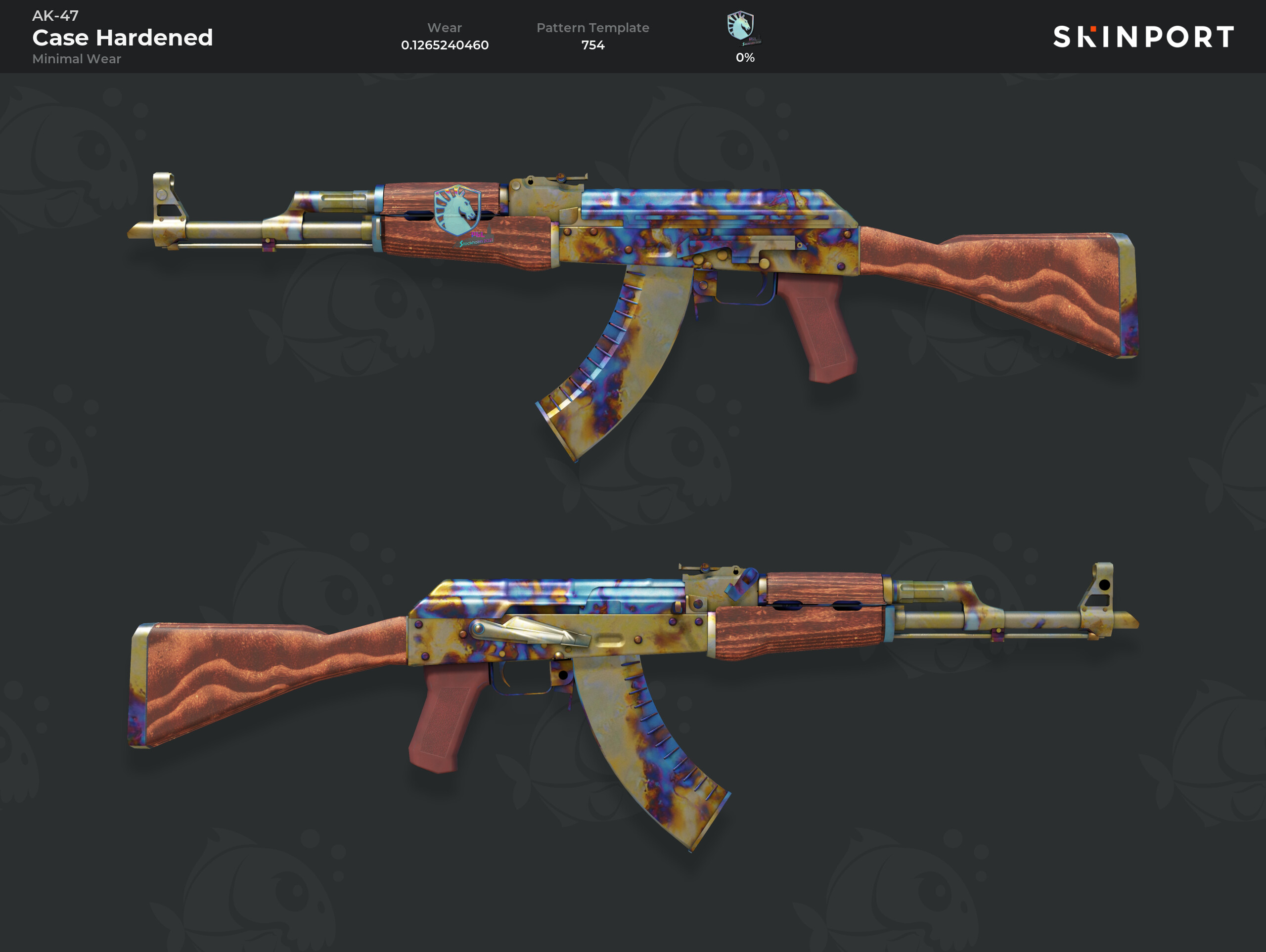 AK-47 | Case Hardened (Minimal Wear) - Counter-Strike 2 - Skinport