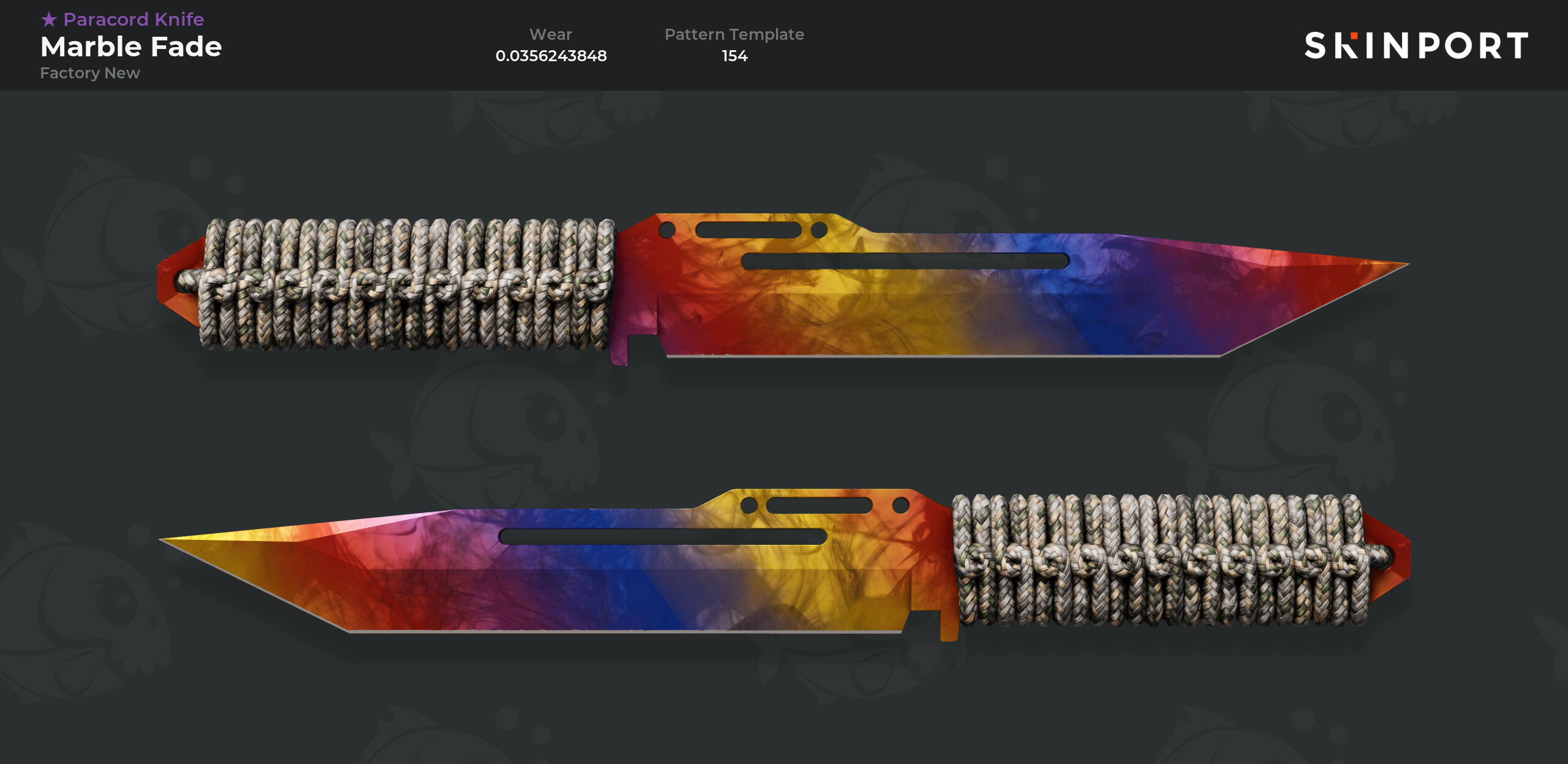 Paracord Knife | Marble Fade (Factory New) - Counter-Strike 2 - Skinport