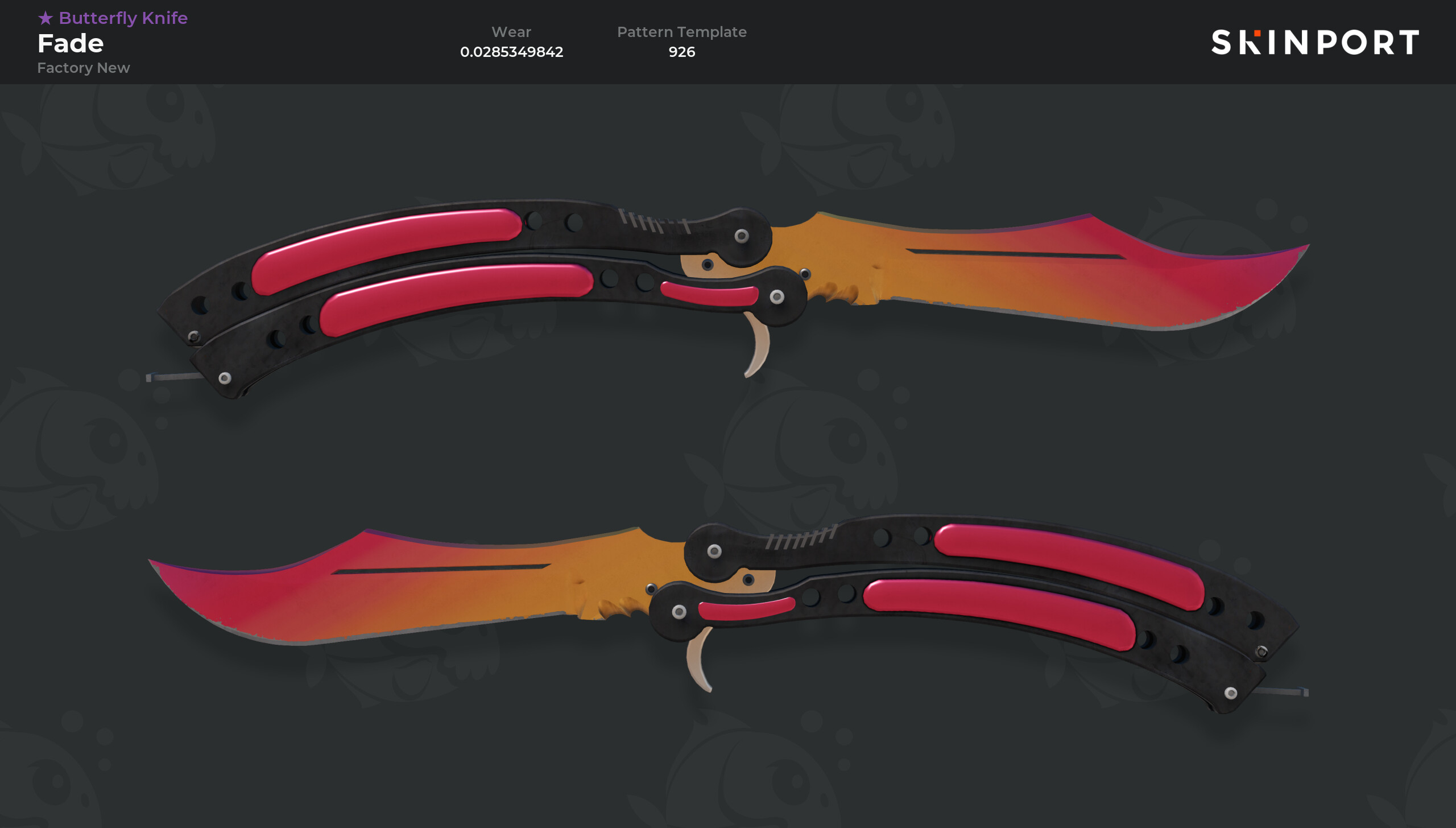 Butterfly Knife | Fade (Factory New) - Counter-Strike 2 - Skinport